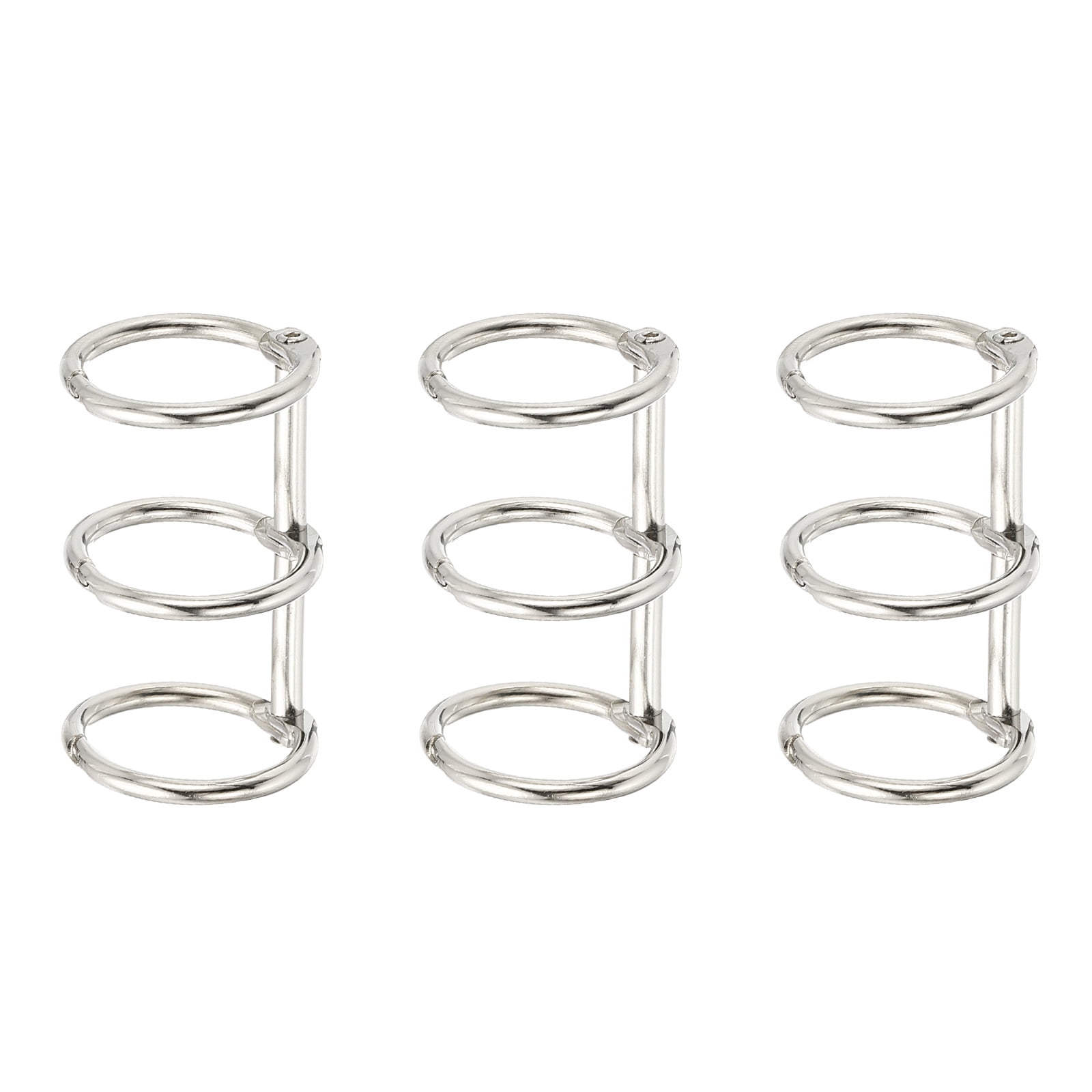 Uxcell 3 Rings Metal Loose Leaf Binding with 25 mm ID Book Binding for ...