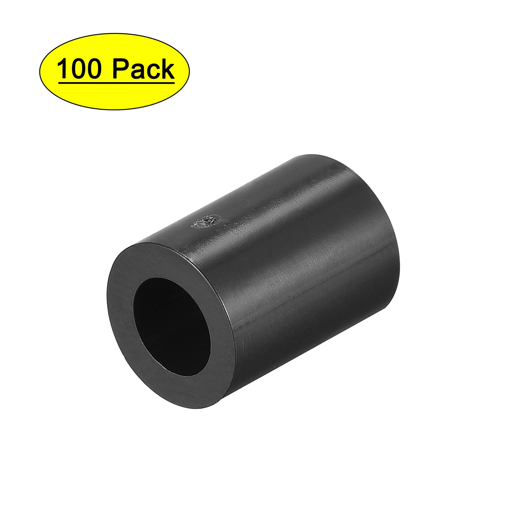 Uxcell ABS ID 4.2mm OD 7mm Length 10mm Round Spacer Black 100 Pack ...