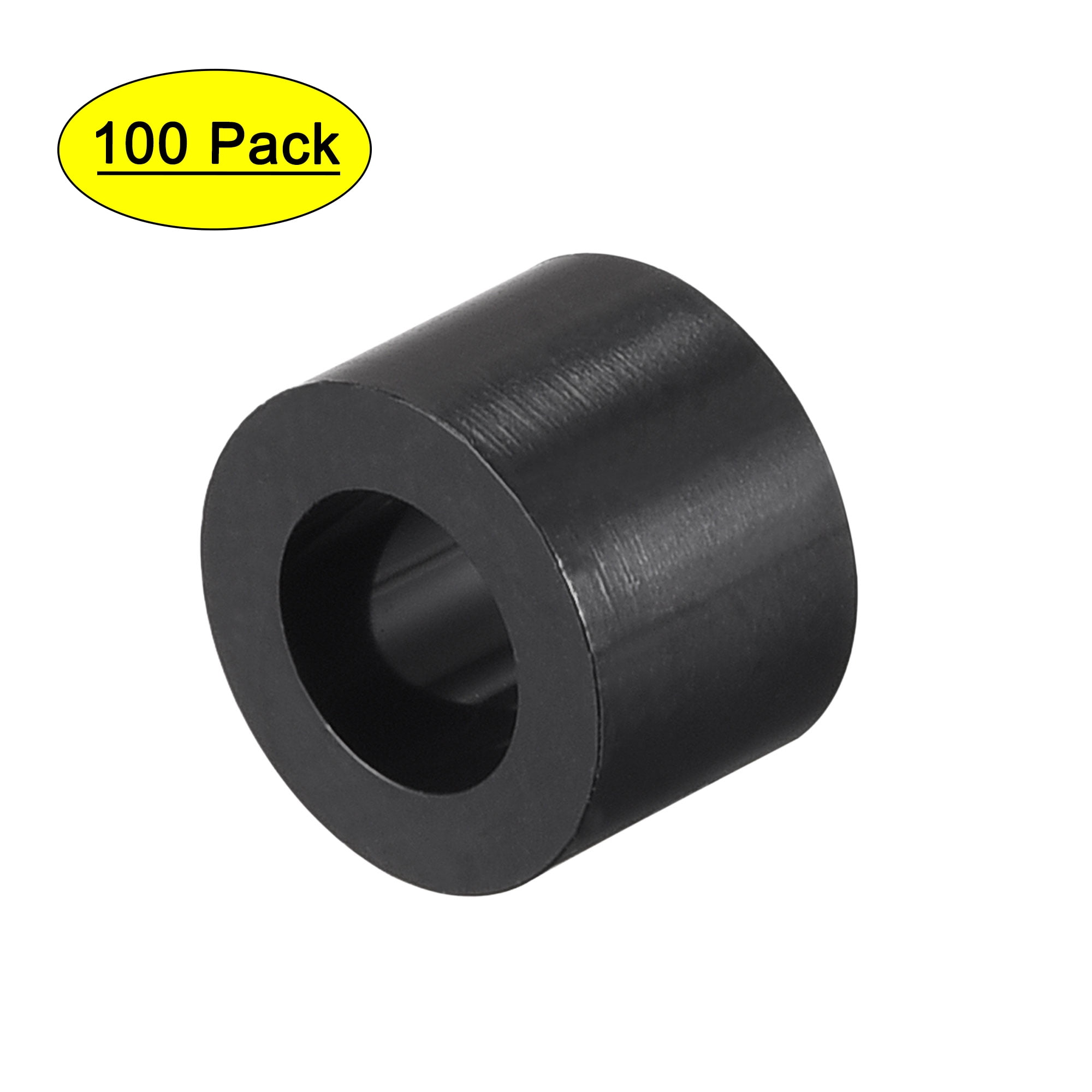 Uxcell ABS ID 4.2mm OD 7mm Length 5mm Round Spacer Black 100 Pack ...