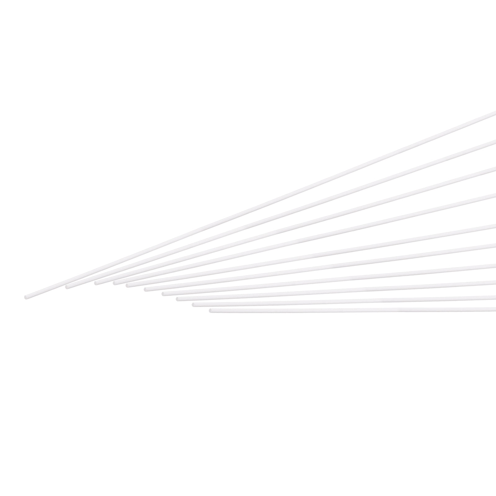 Uxcell ABS Plastic Rod Round Solid White Bar 0.5mmx250mm for DIY Model ...