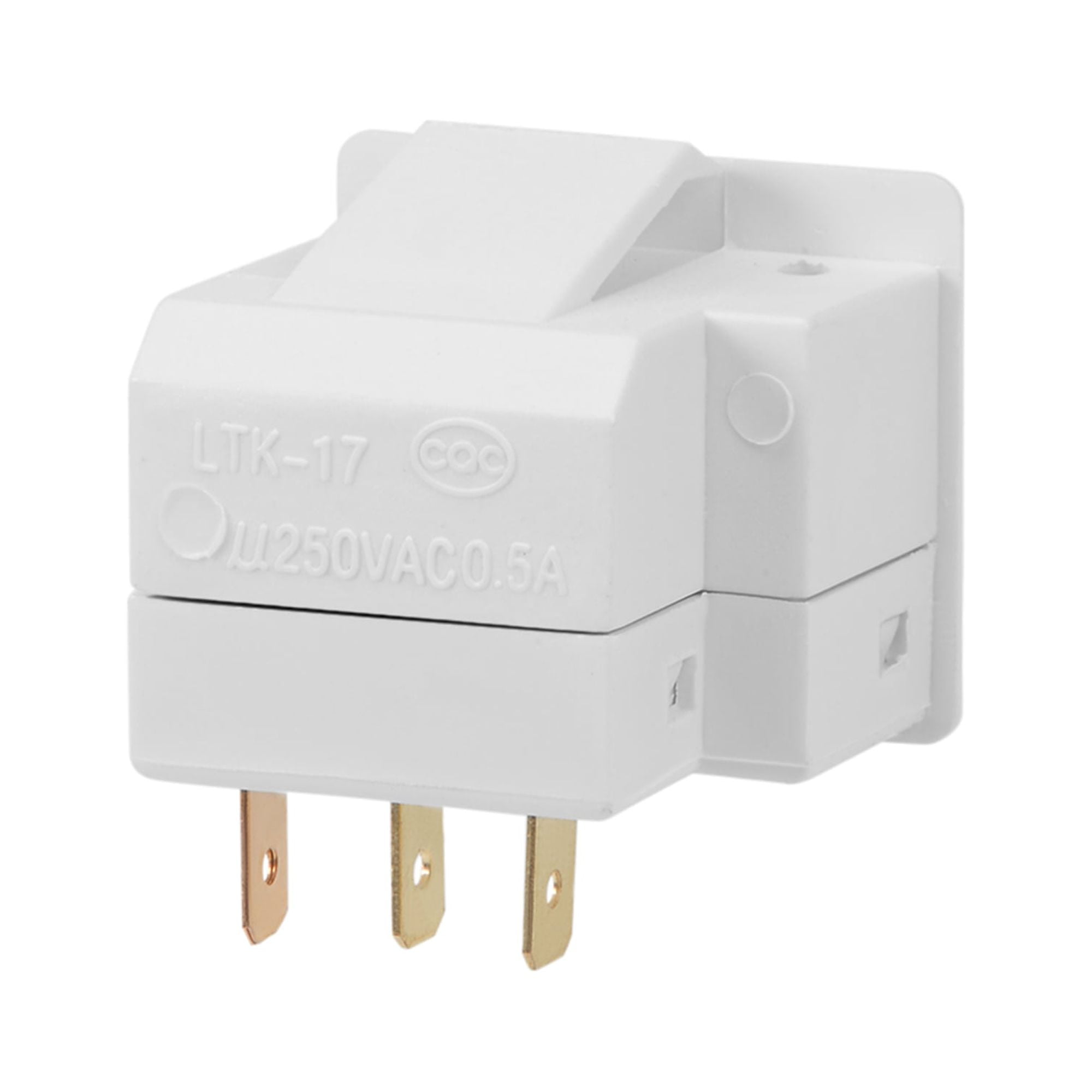 Uxcell AC 250V 0.5A Refrigerator Door Light Switch LTK-17 Momentary Fridge Switch Plastic White ...