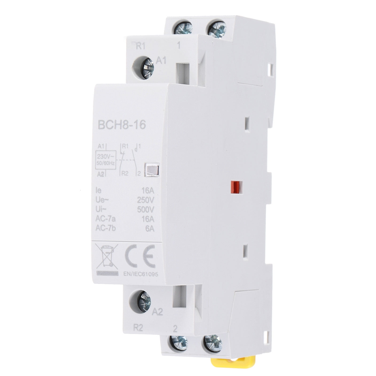 Uxcell AC Contactor 16A 2 Pole 1NO 1NC 230V Load and Lighting Circuit ...