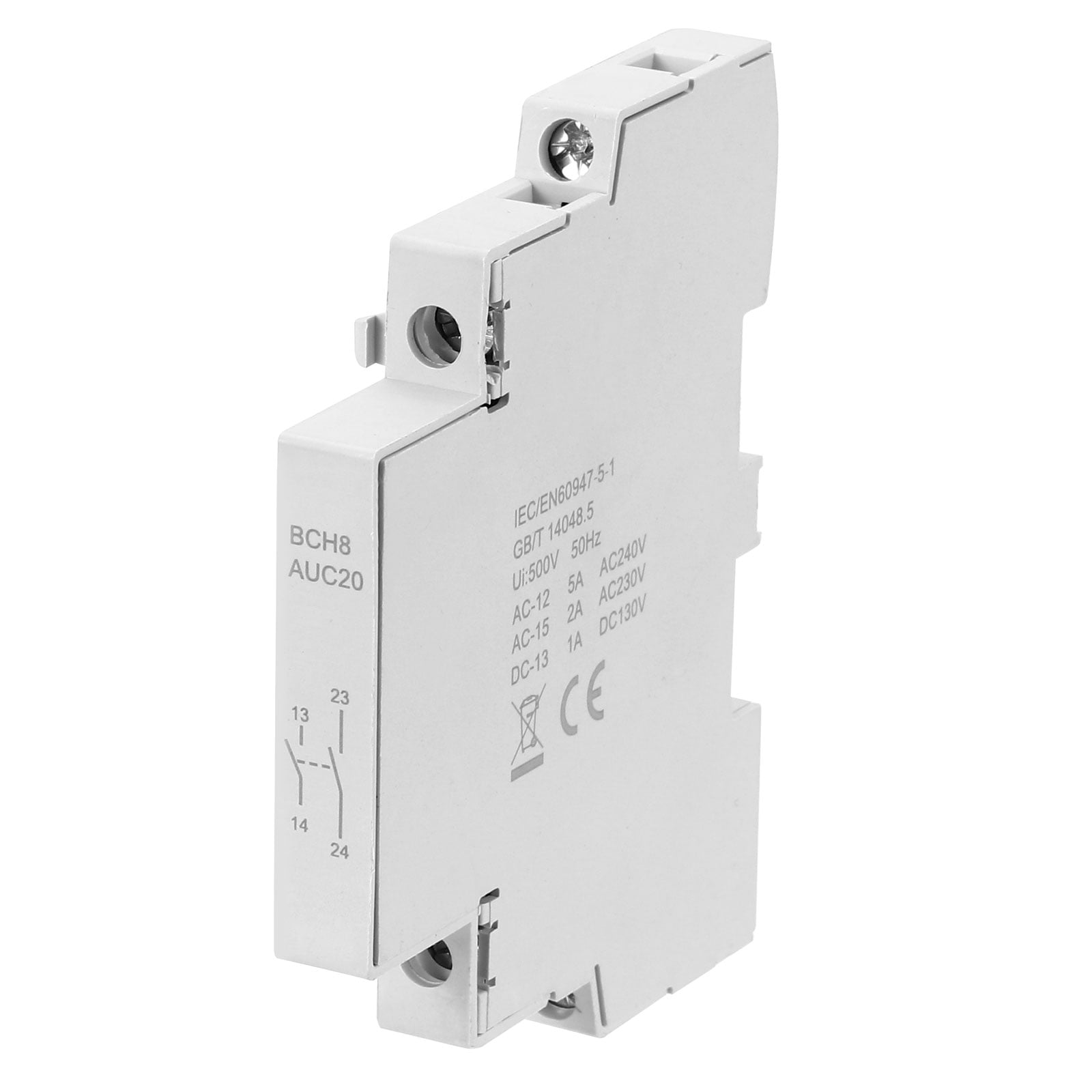 Uxcell AC Contactor 2 Pole 2NO 24V/110V/230V Load and Lighting Circuit ...