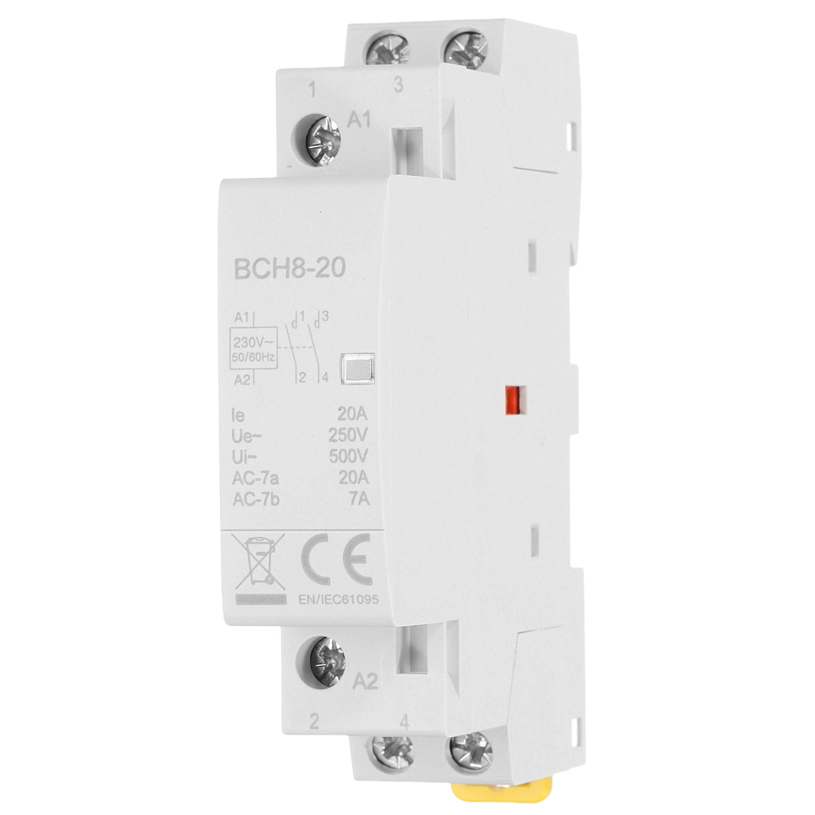 Uxcell AC Contactor 20A 2 Pole 2NO 230V Load and Lighting Circuit ...