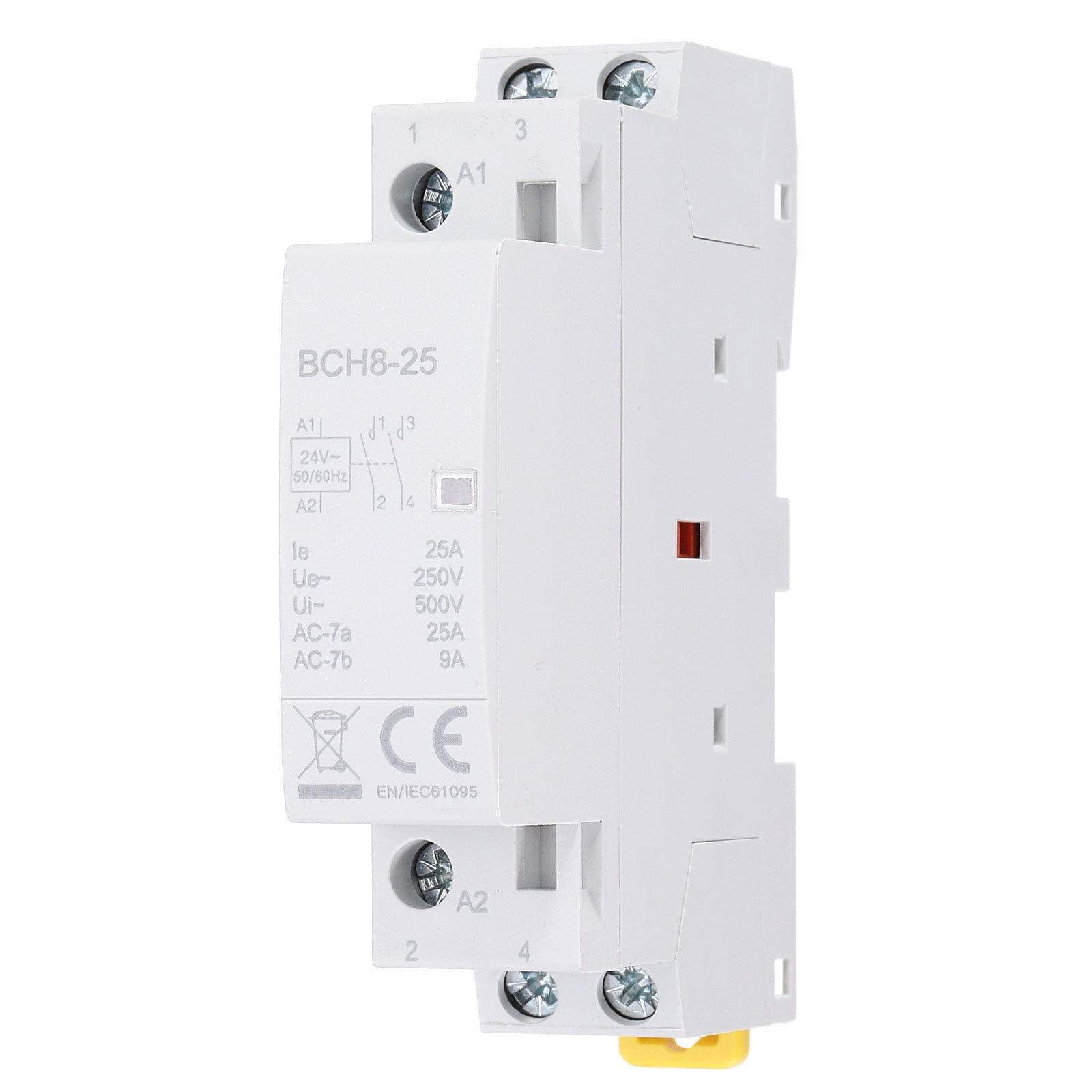 Uxcell AC Contactor 25A 2 Pole 2NO 24V Load and Lighting Circuit ...