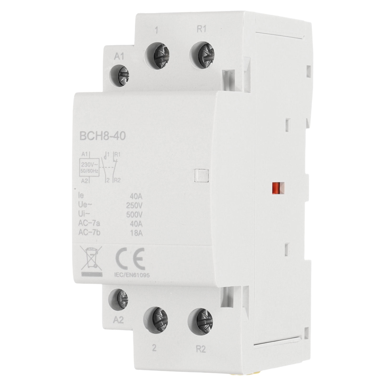 Uxcell AC Contactor 40A 2 Pole 1NO 1NC 230V Load and Lighting Circuit ...