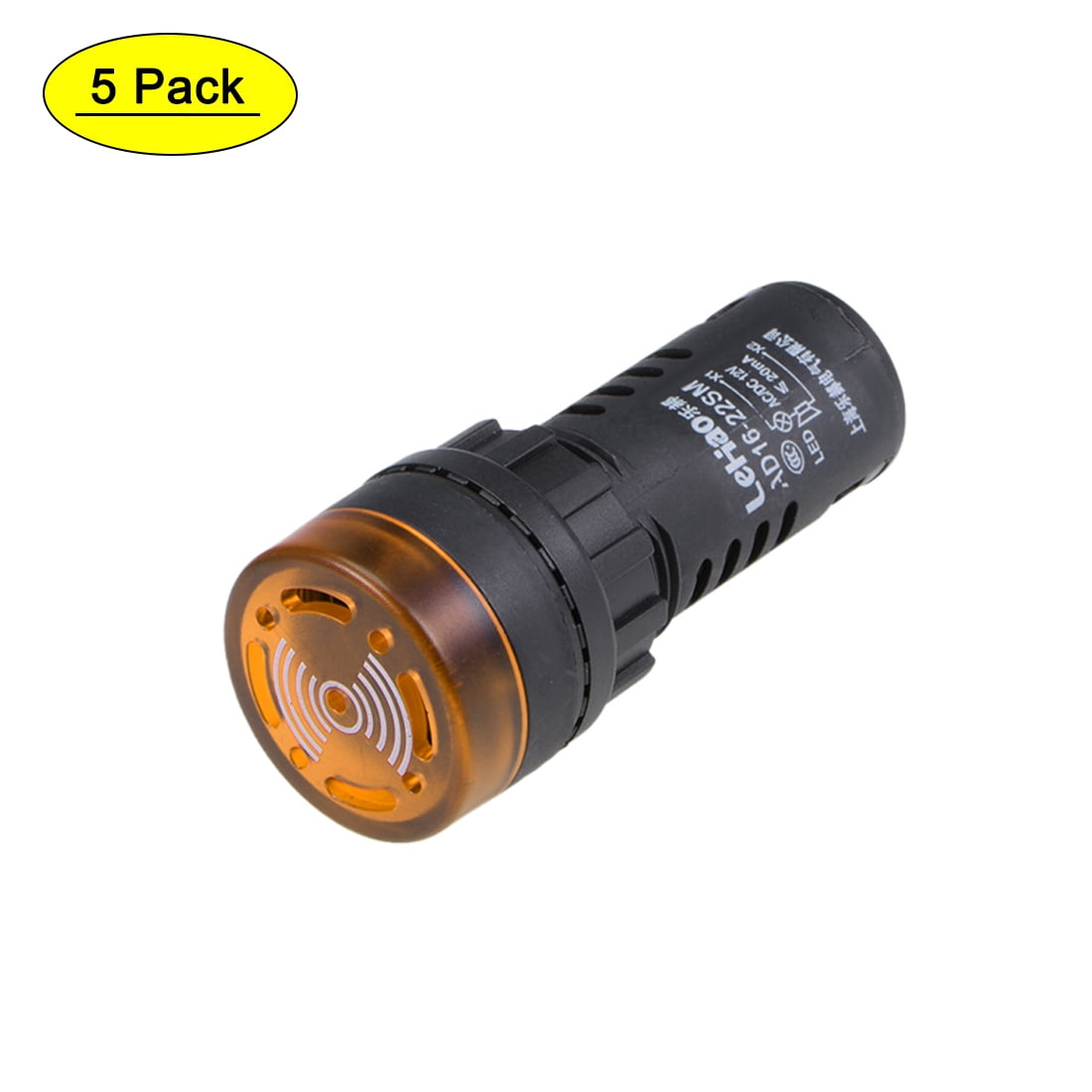 Uxcell AC DC 12V with Buzzer Flashing Alarm Dashboard LED Indicator ...