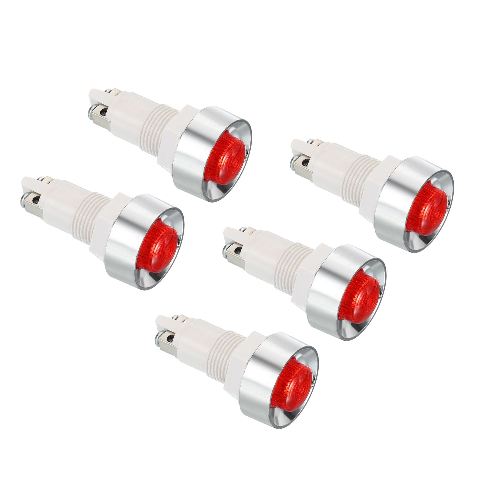 Uxcell AC/DC 24V 12mm Red LED Signal Indicator Lights, 5 Pack - Walmart.com