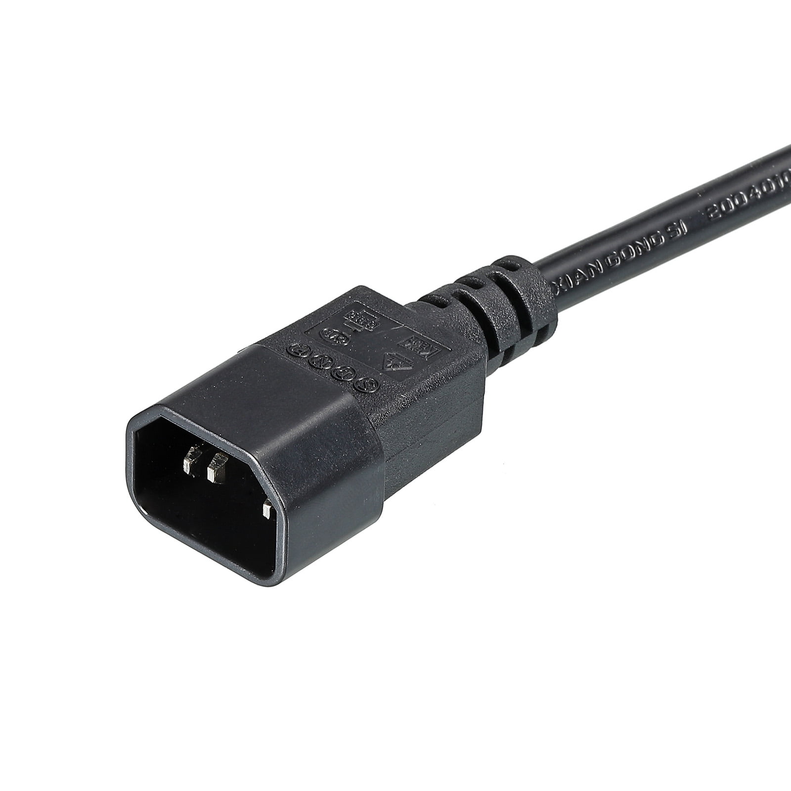 Uxcell AC Power Cord 3 Prong C14 Male 3.28Ft 250V 10A PDU Extension ...