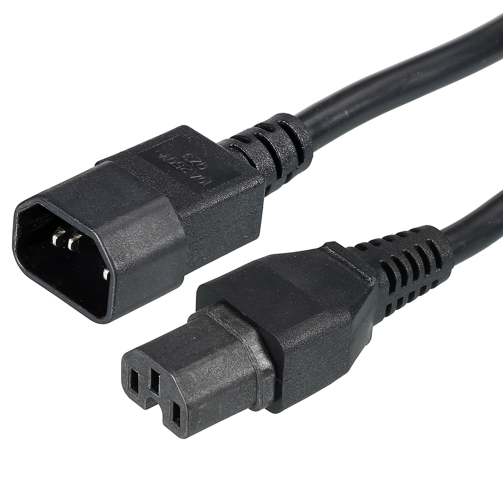 Uxcell AC Power Cord 3 Prong C14 Male to C15 Female 3.28Ft 250V 10A PDU ...