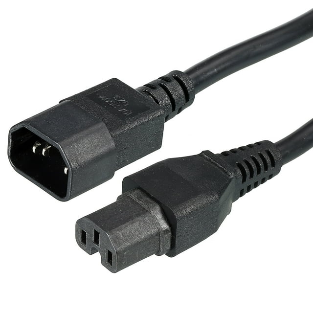 Uxcell AC Power Cord 3 Prong C14 Male to C15 Female 3.28Ft 250V 10A PDU ...