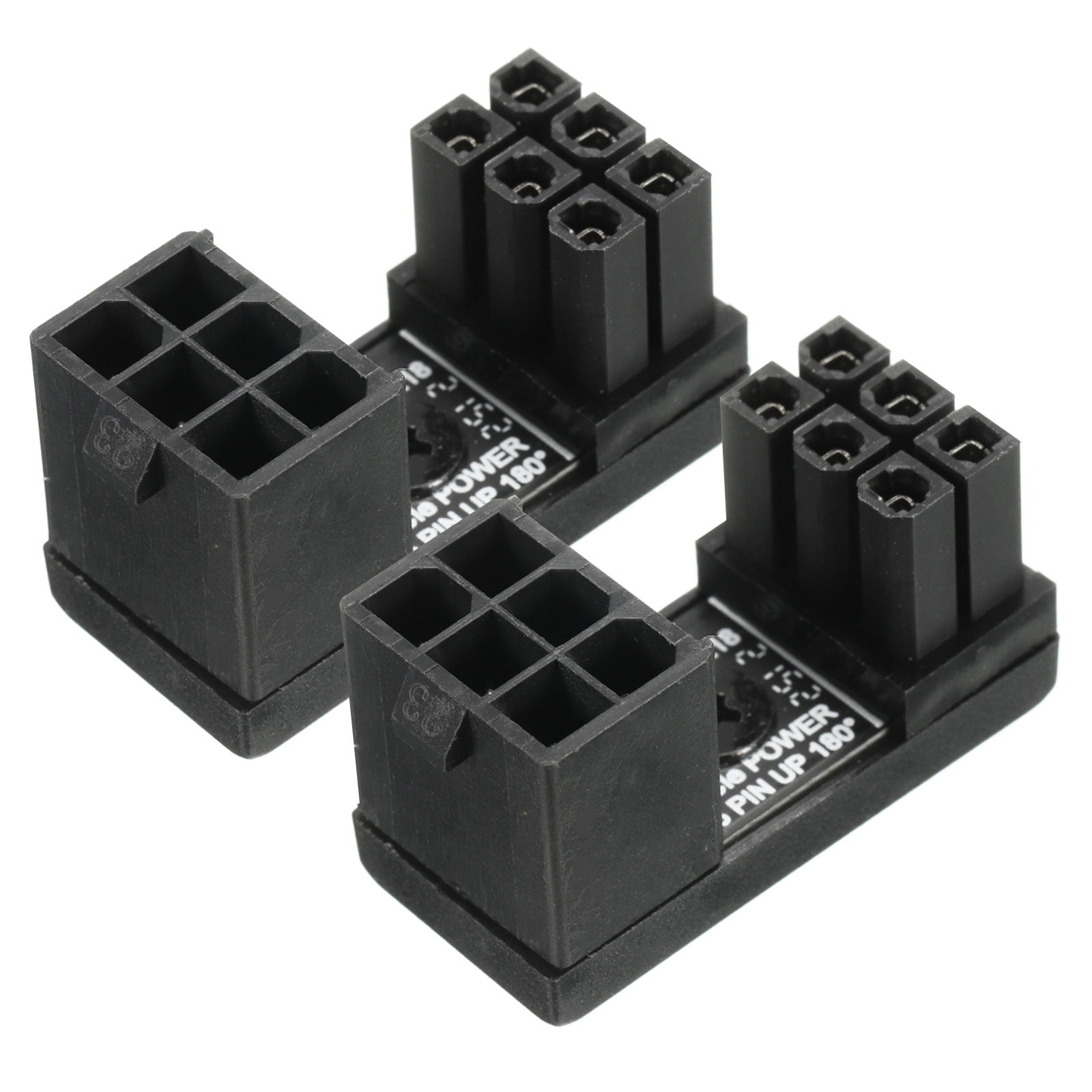 Uxcell ATX 6 Pin Female to 6Pin Male 180 Degree Angled Power Adapter ...