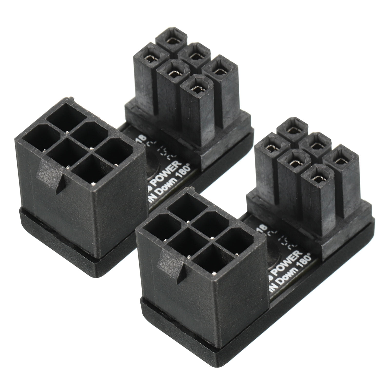 Uxcell ATX 6 Pin Female to 6Pin Male 180 Degree Angled Power Adapter ...