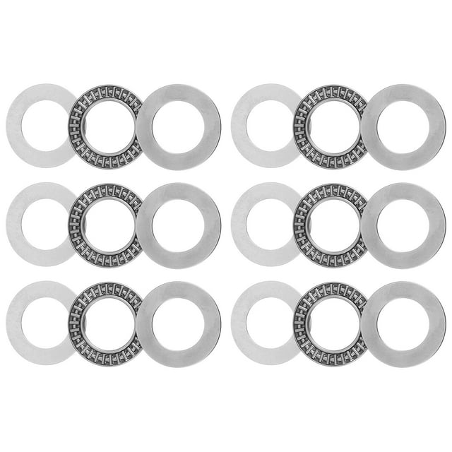 Uxcell AXK2542 Thrust Needle Roller Bearings 25x42x2mm Chrome Steel ...
