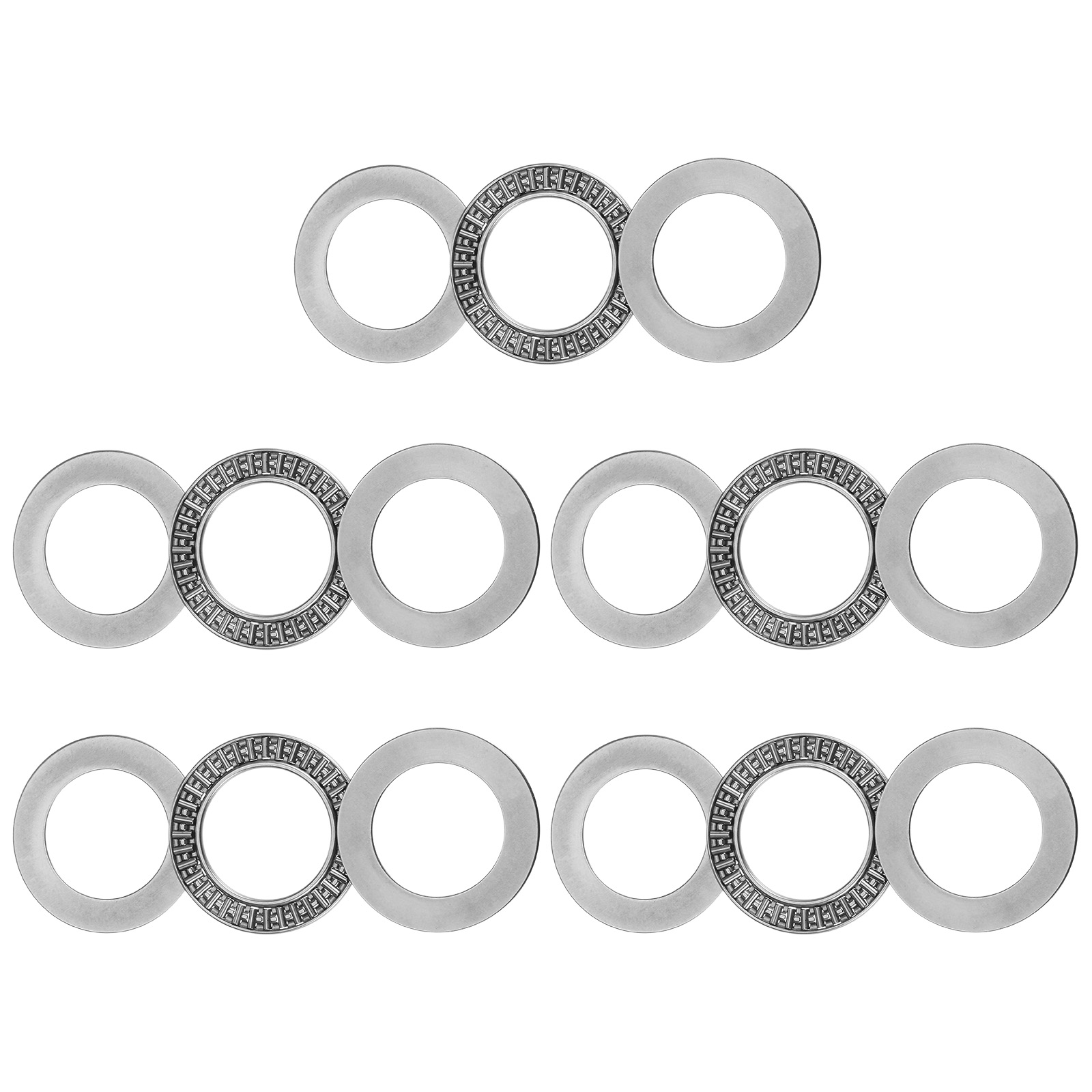 Uxcell AXK3047 Thrust Needle Roller Bearings 30x47x2mm Chrome Steel ...