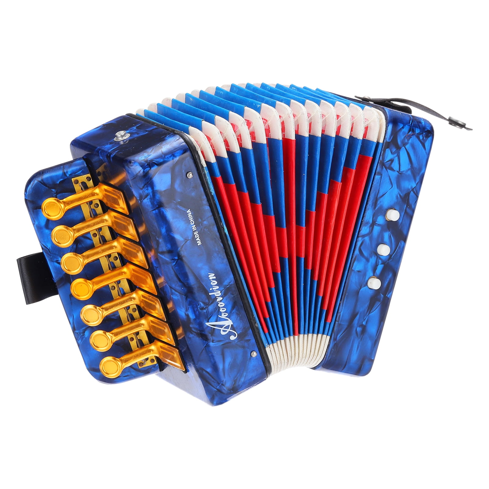 Uxcell Accordion, 10 Keys Bass Button Accordion Mini Musical Instrument ...