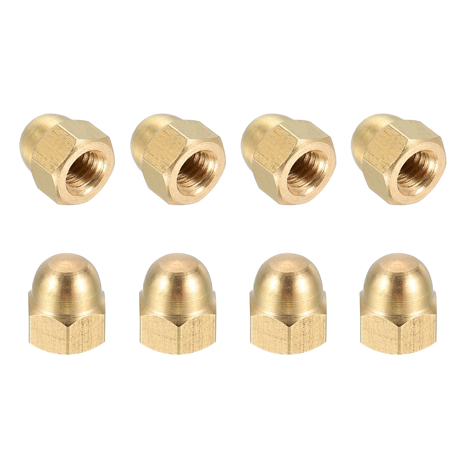 Uxcell Acorn Hex Cap Nuts, M5x0.8mm Brass Dome Head Hex Decorative Cap ...