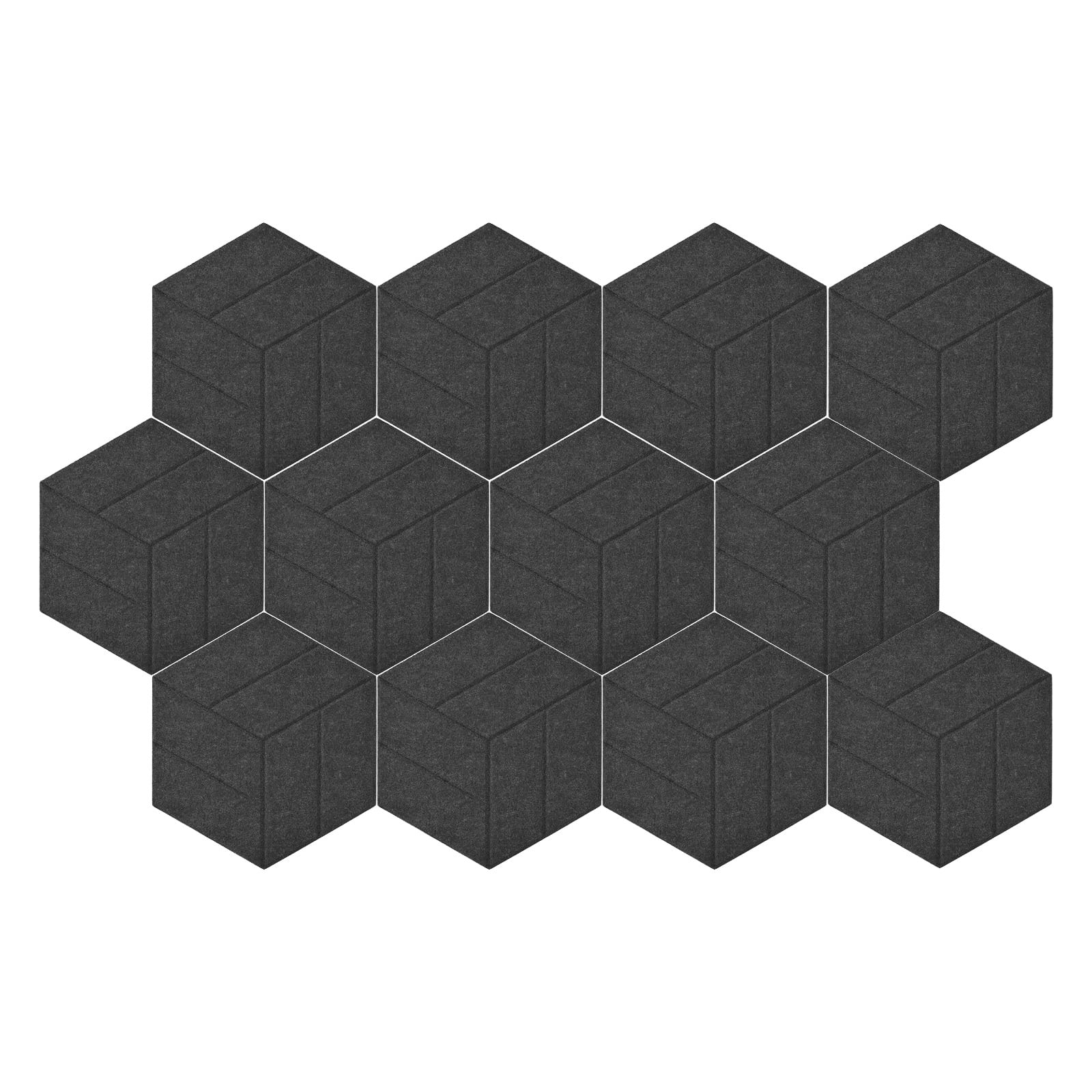 Uxcell Acoustic Panels Self Adhesive Hex Soundproof Wall Panel 12"x10 ...