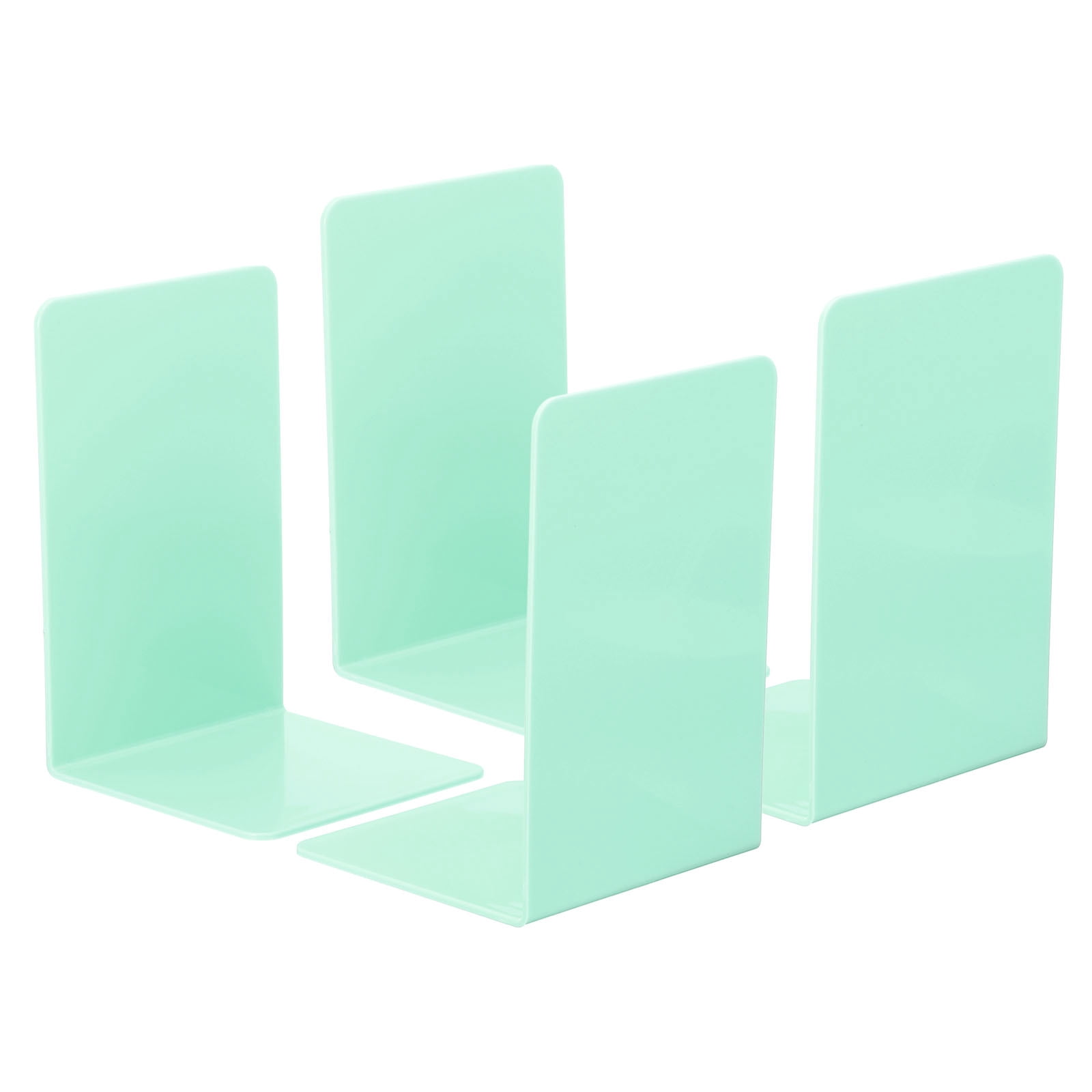 Uxcell Acrylic Bookends, 4 Pack L-shaped Book Ends for Shelves Desktop ...