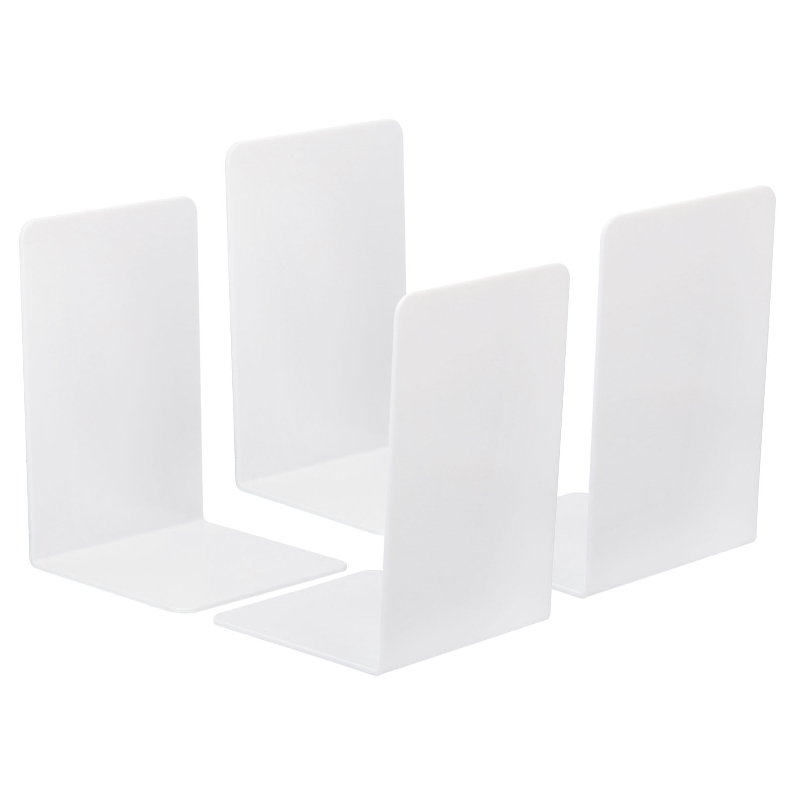 Uxcell Acrylic Bookends, 4 Pack L-shaped Book Ends for Shelves Desktop ...