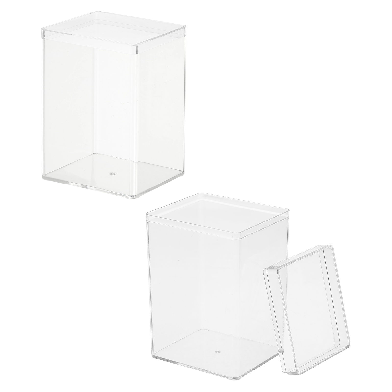 Uxcell Acrylic Box with Lid, 2.56 x 2.56 x 3.74 in Acrylic Display Case ...