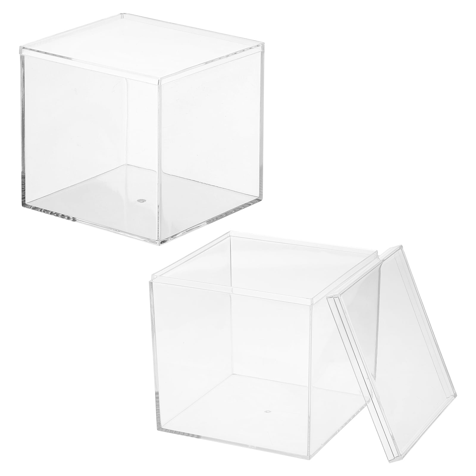 Uxcell Acrylic Box with Lid, 4.72 x 4.72 x 4.72 in Acrylic Display Case ...