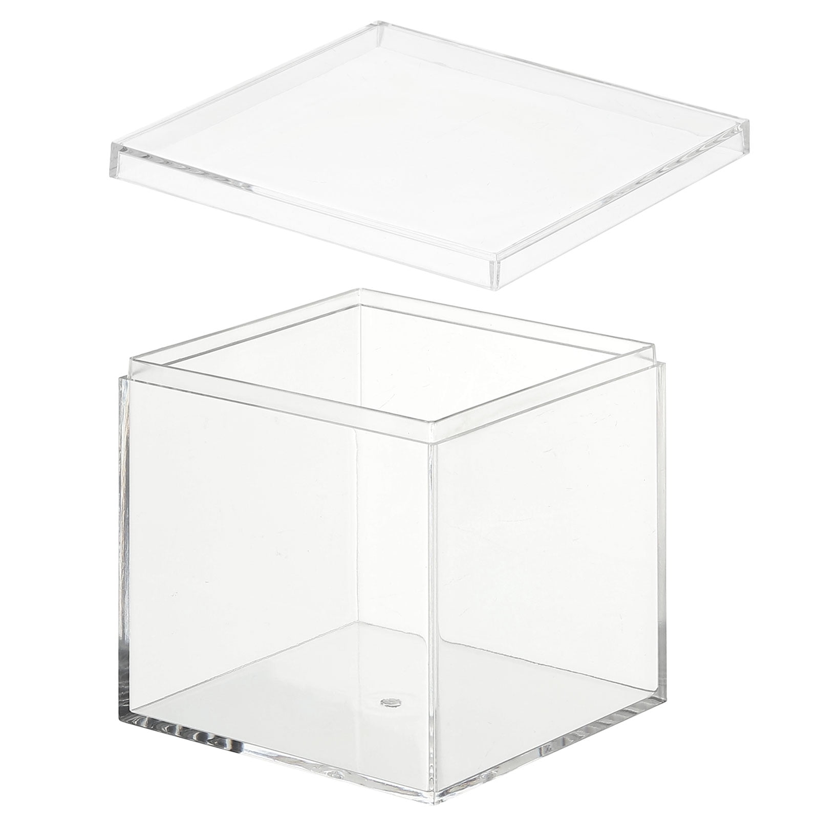 Uxcell Acrylic Box with Lid, Clear Acrylic Display Boxes Plastic Square ...