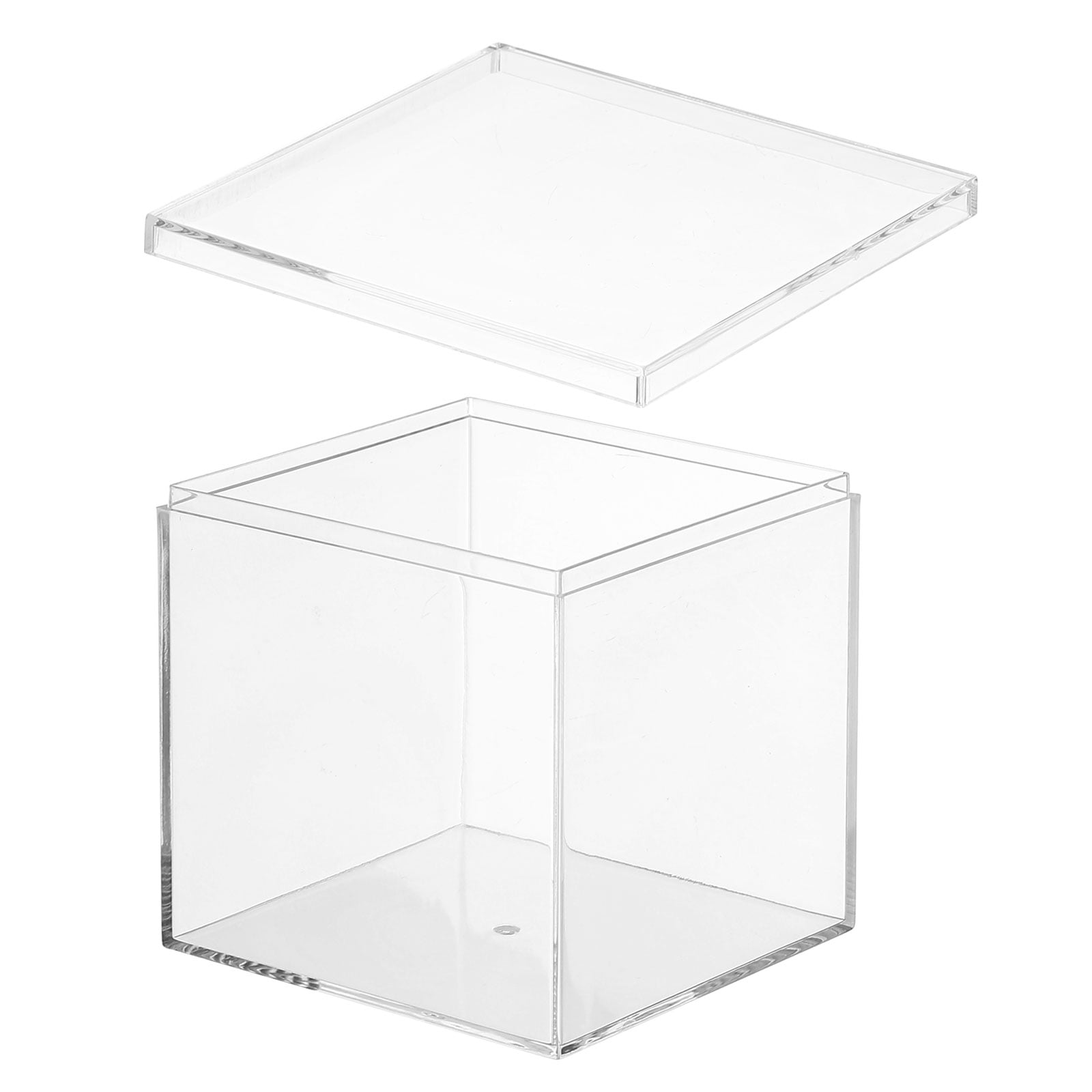 Uxcell Acrylic Box with Lid, Clear Acrylic Display Boxes Plastic Square ...