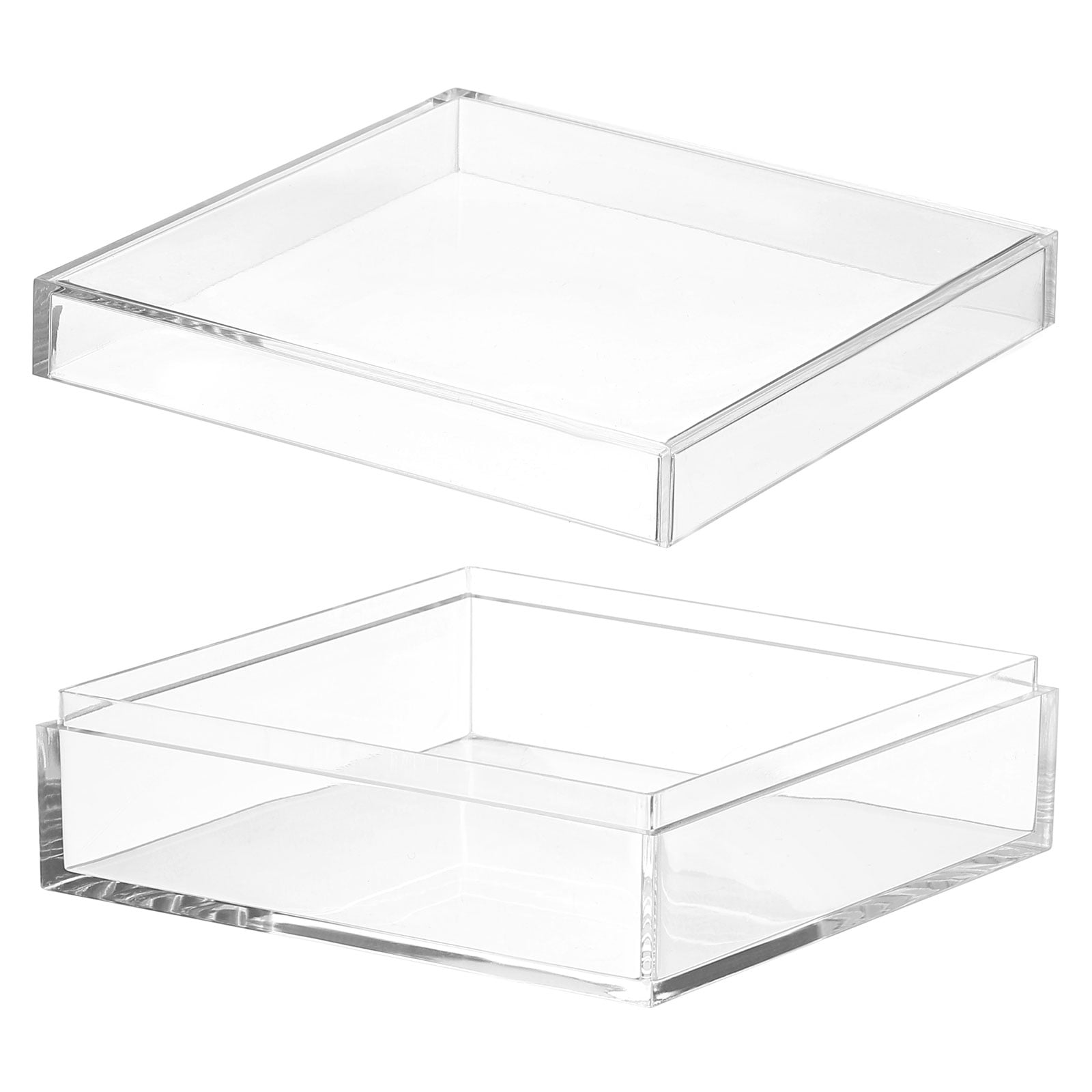 Uxcell Acrylic Box with Lid, Clear Acrylic Display Boxes Plastic Square ...