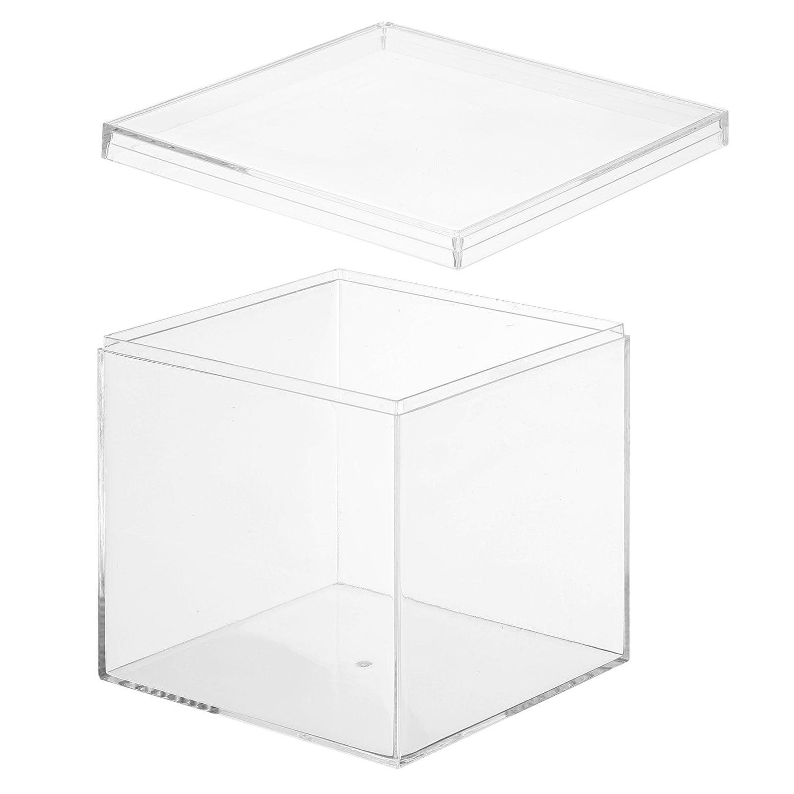 Uxcell Acrylic Box with Lid, Clear Acrylic Display Boxes Plastic Square ...