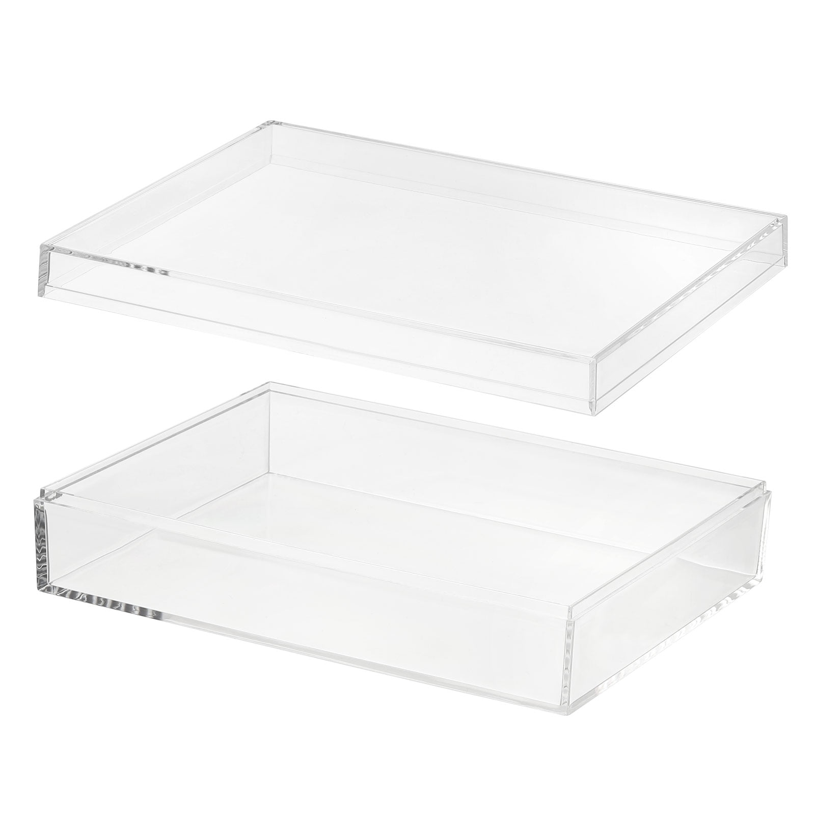 Uxcell Acrylic Box with Lid, Clear Acrylic Display Boxes Plastic Square ...