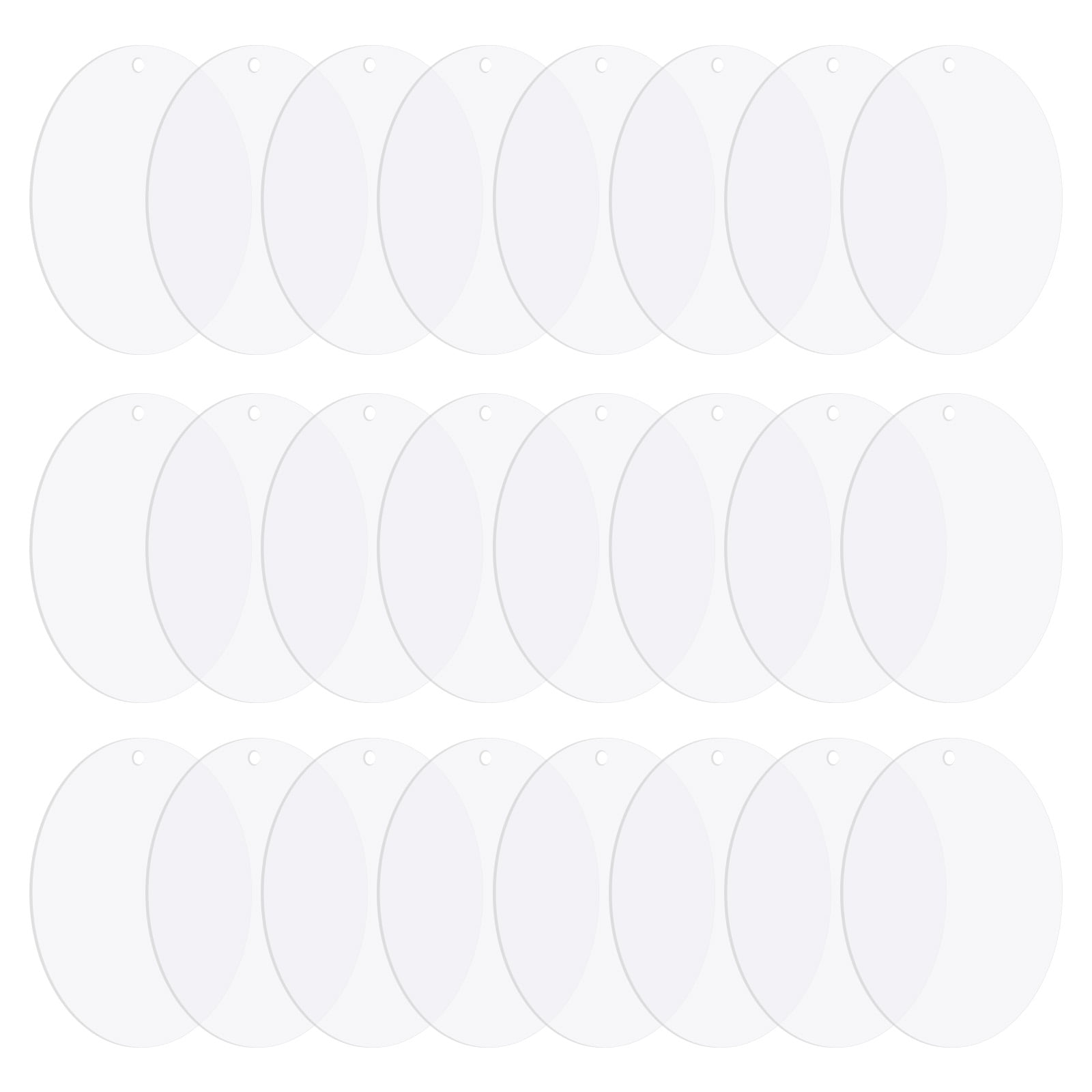 Uxcell Acrylic Circle Blanks 4 Inch, 25 Pack Round Clear Disc Ornaments ...