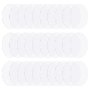 Round Acrylic Discs in Clear and Black for Arts Crafts and Sewing