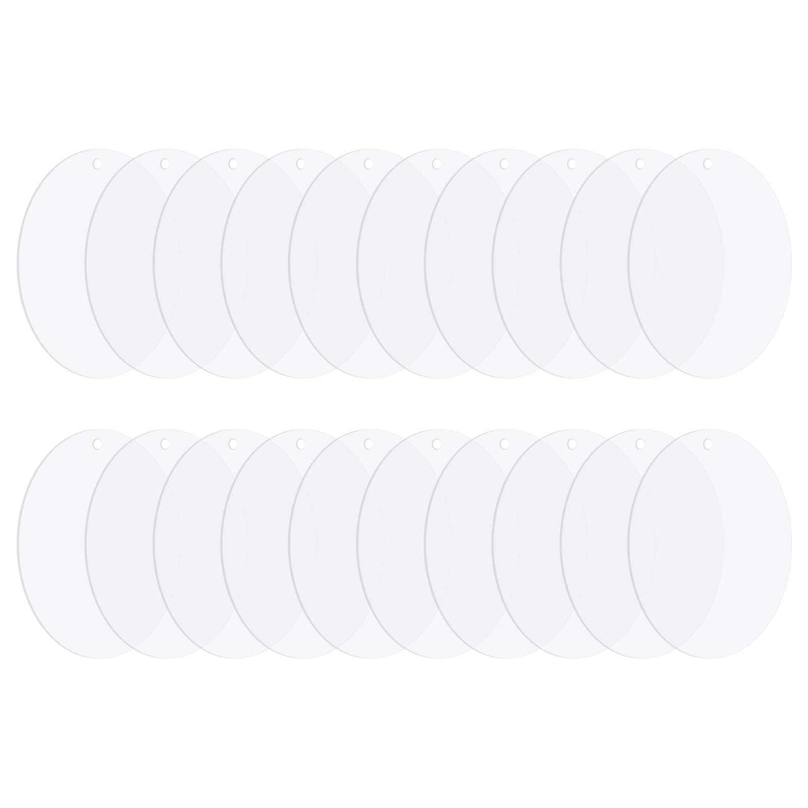 Uxcell Acrylic Circle Blanks 6 Inch, 20 Pack Round Disc Ornaments with ...