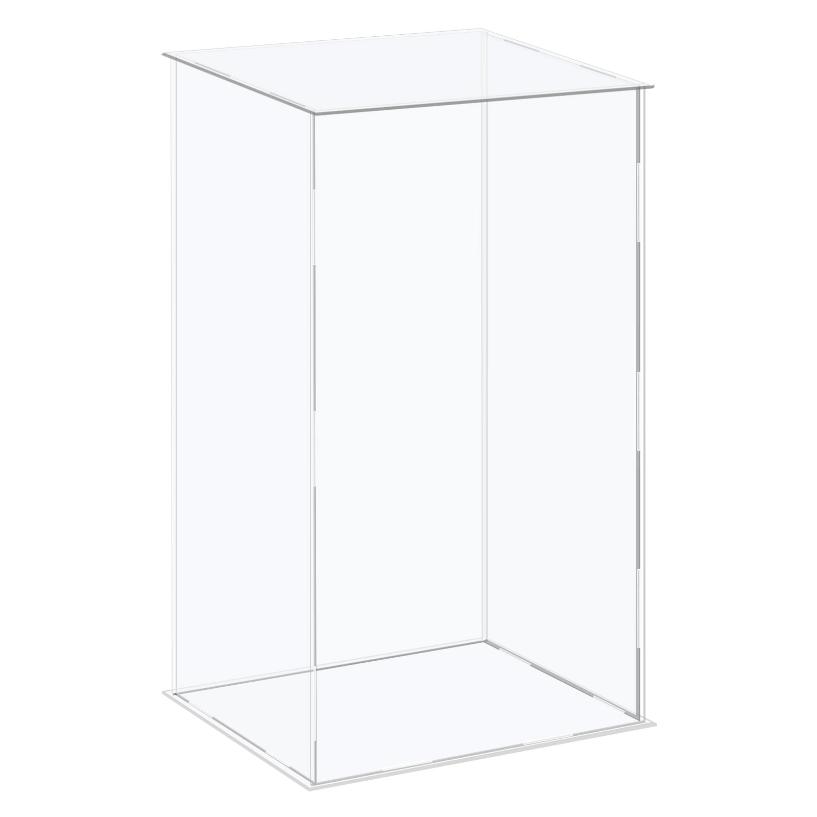 Uxcell Acrylic Display Case Plastic Box Cube Storage Box Clear Assemble ...