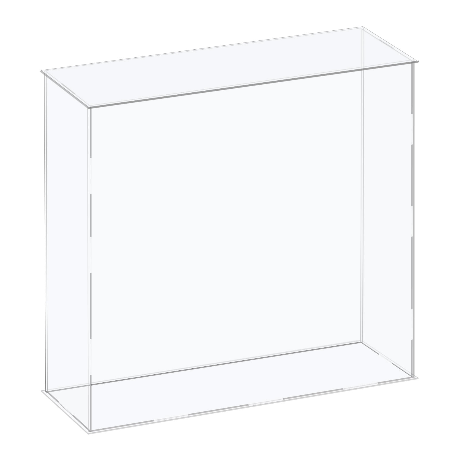 Uxcell Acrylic Display Case Plastic Box Cube Storage Box Clear Assemble ...