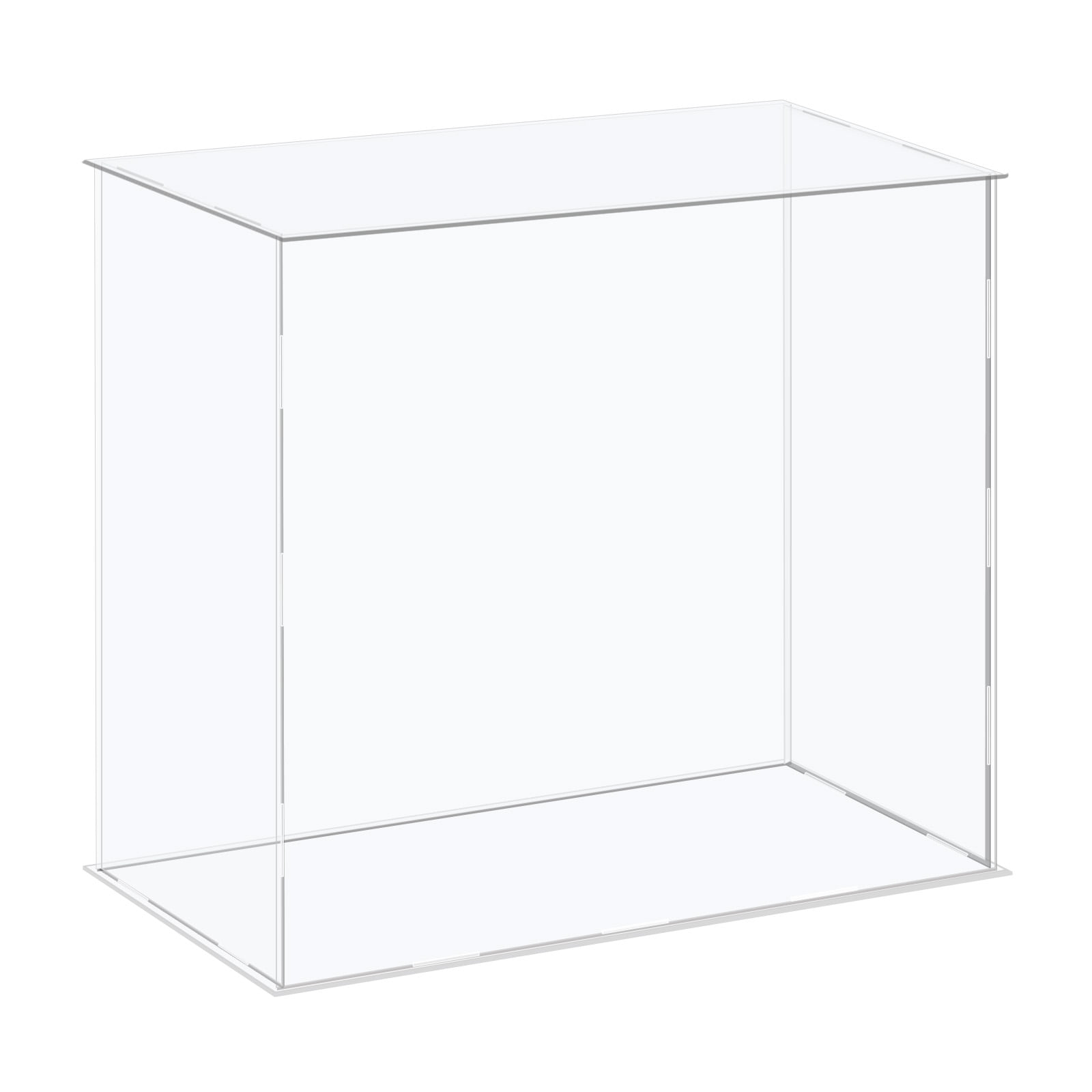 Uxcell Acrylic Display Case Plastic Box Cube Storage Box Clear Assemble ...