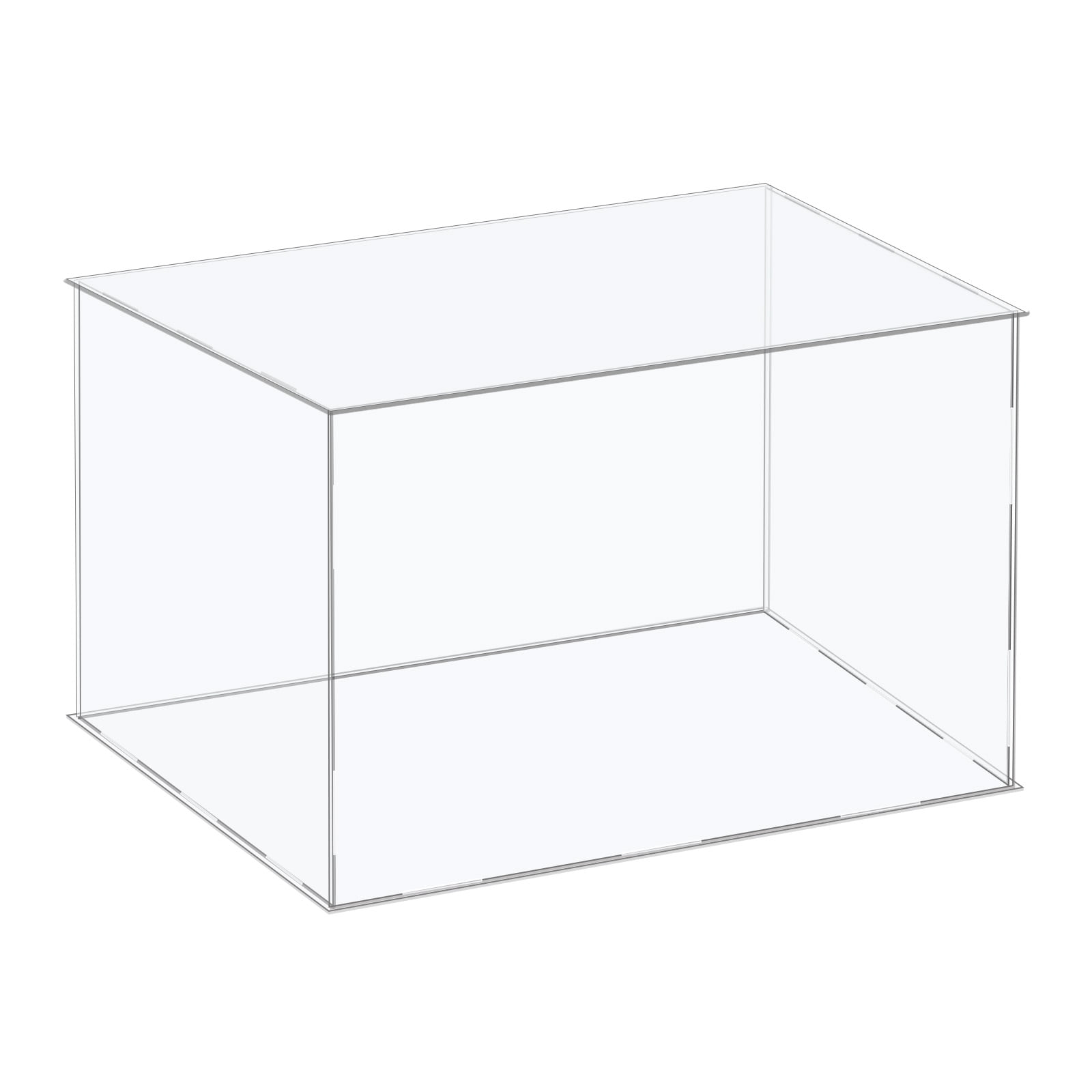 Uxcell Acrylic Display Case Plastic Box Cube Storage Box Clear Assemble ...