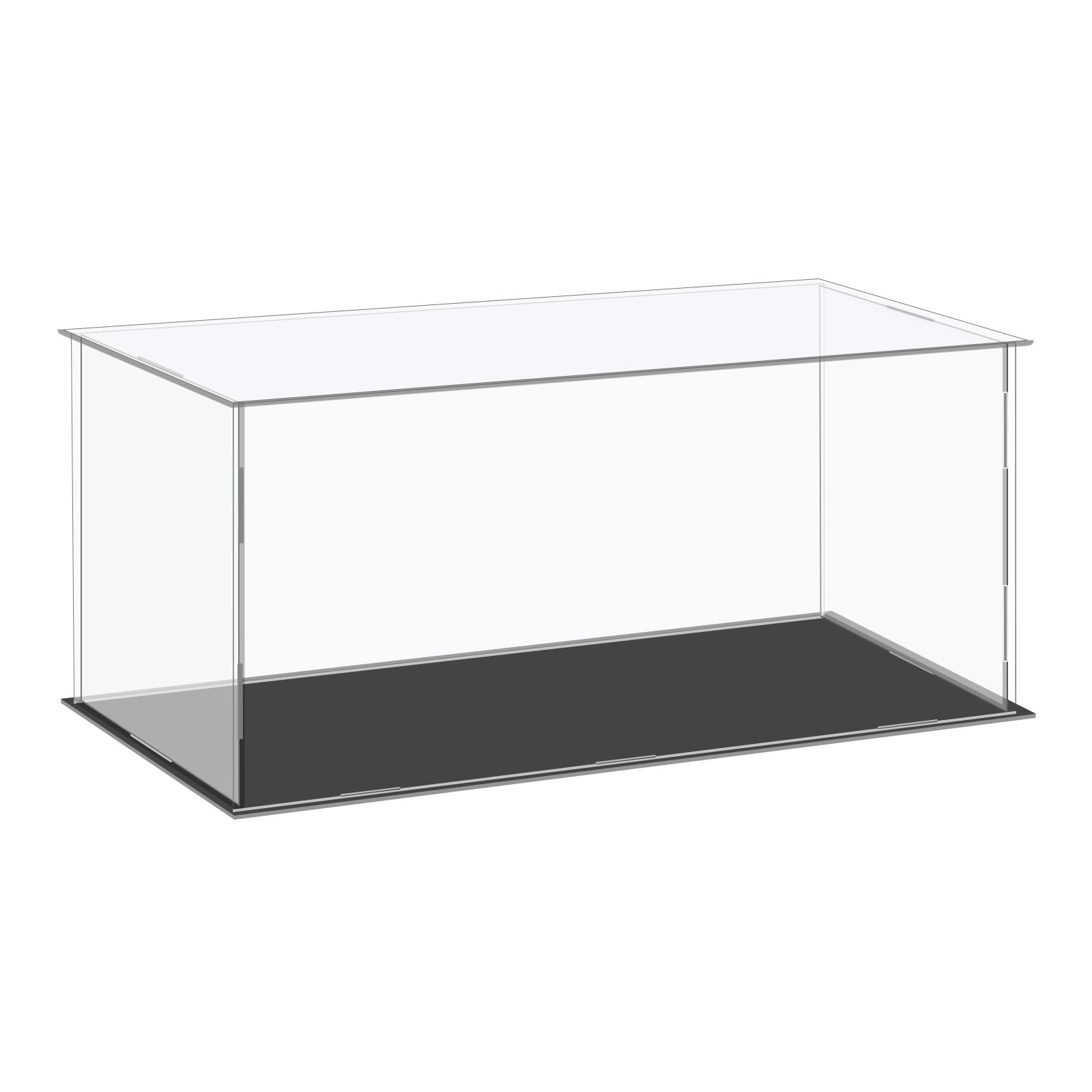 Uxcell Transparent Acrylic Display Case, Plastic Cube Storage Box ...