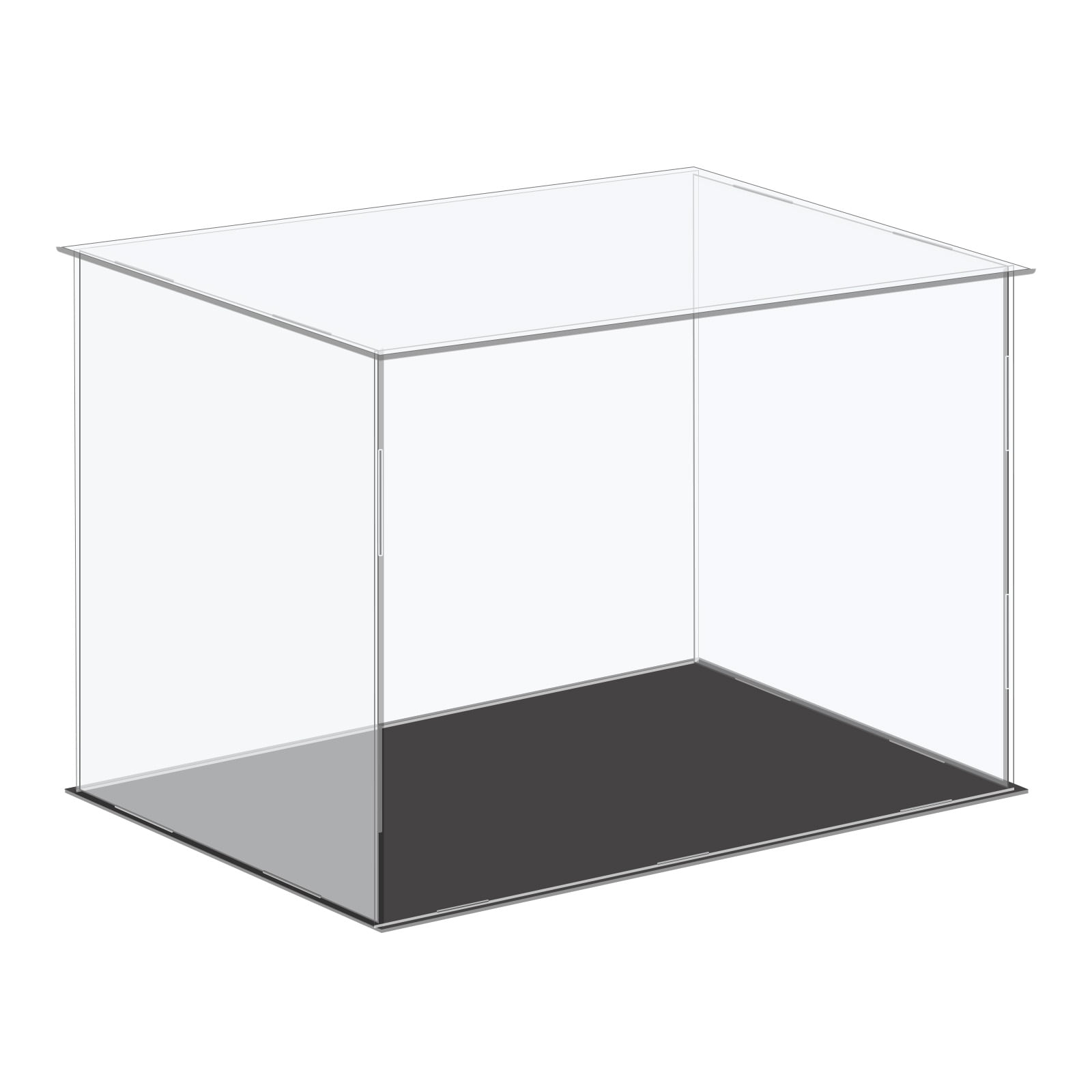 Uxcell Acrylic Display Case Plastic Box Cube Storage Box Clear Small ...