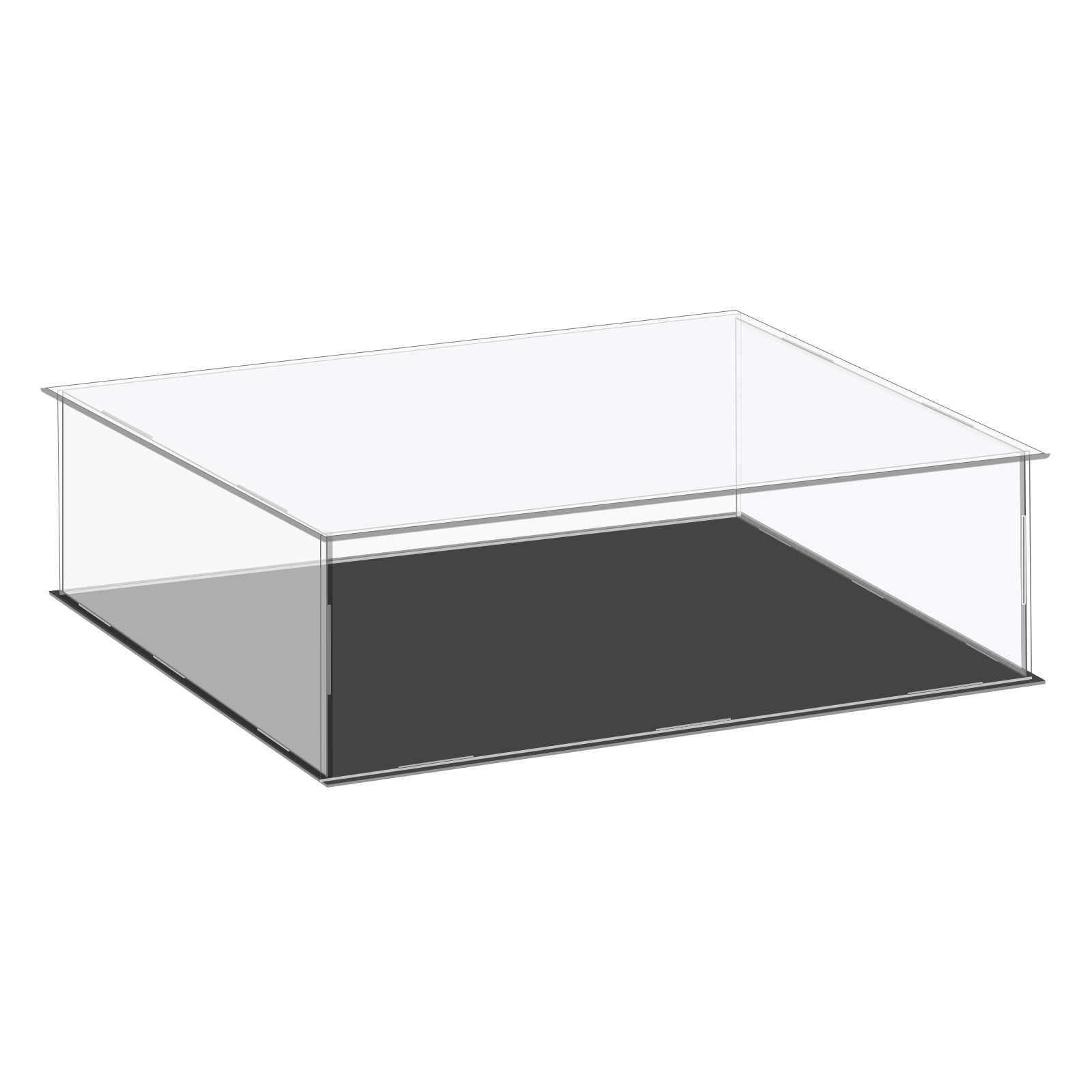 Uxcell Acrylic Display Case Plastic Box Cube Storage Box Clear Small ...