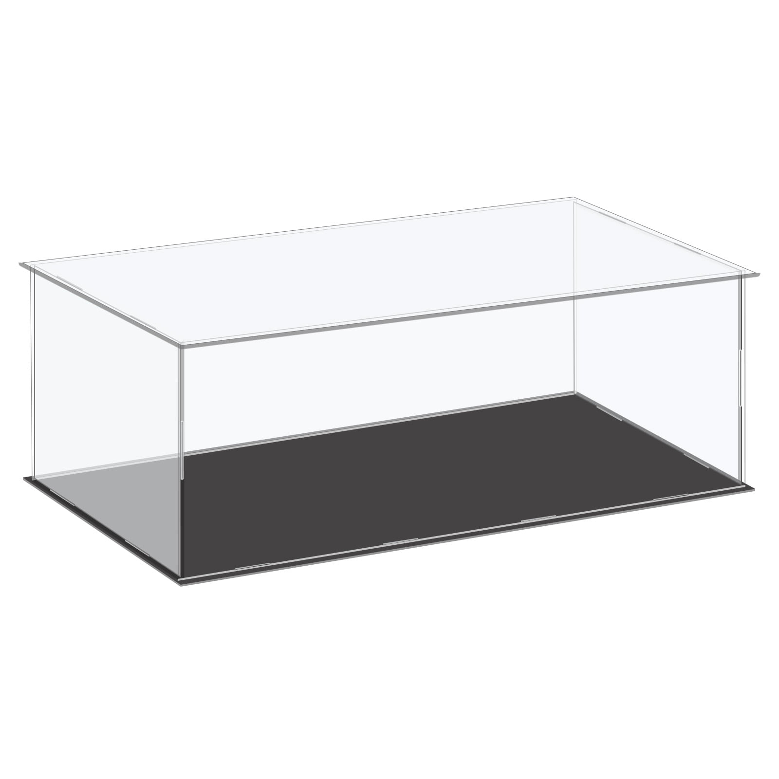 Uxcell Acrylic Display Case Plastic Box Cube Storage Box Clear Small ...