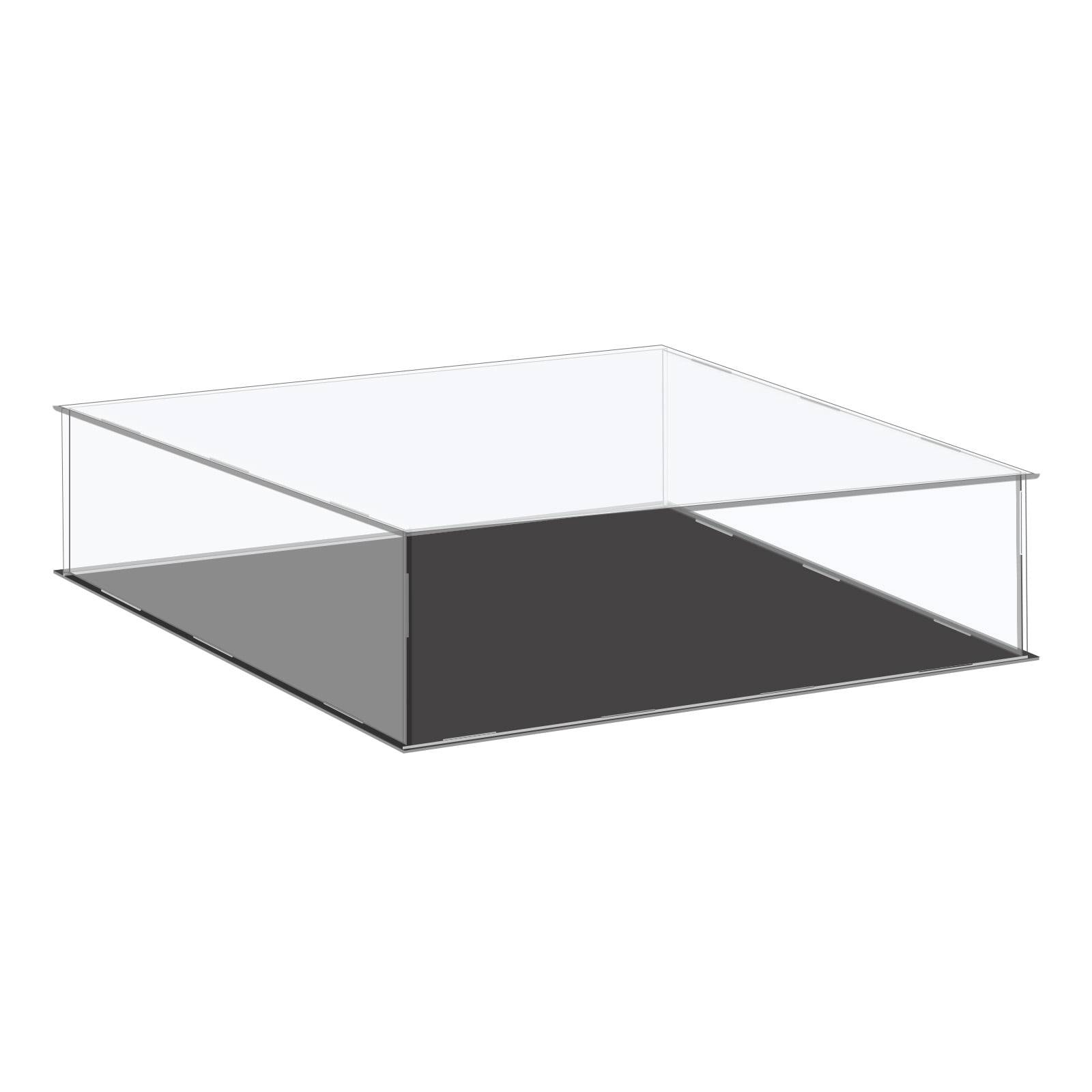 Uxcell Transparent Acrylic Display Case, Plastic Cube Storage Box ...