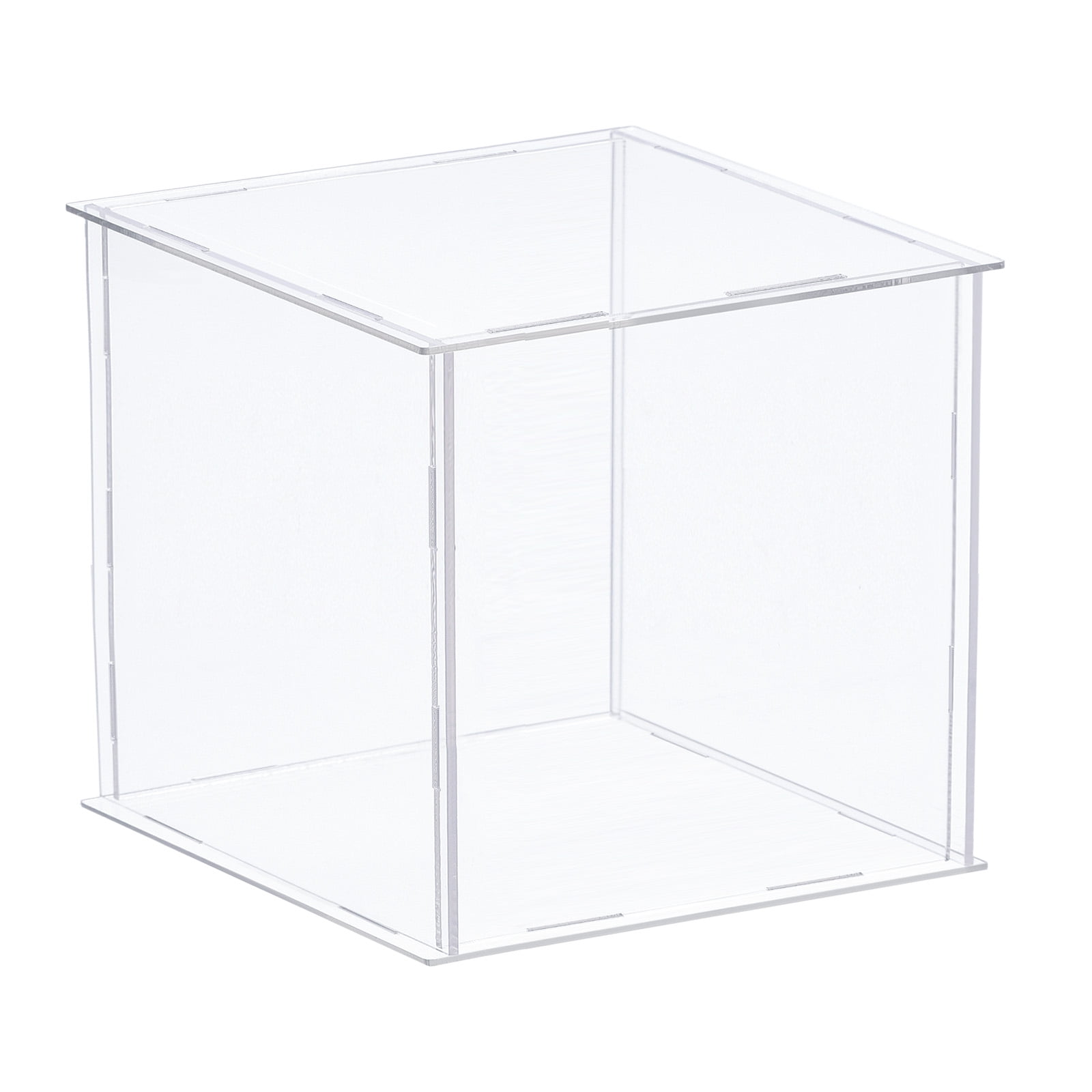 Uxcell Acrylic Display Case Plastic Box Cube Storage Box Assemble ...