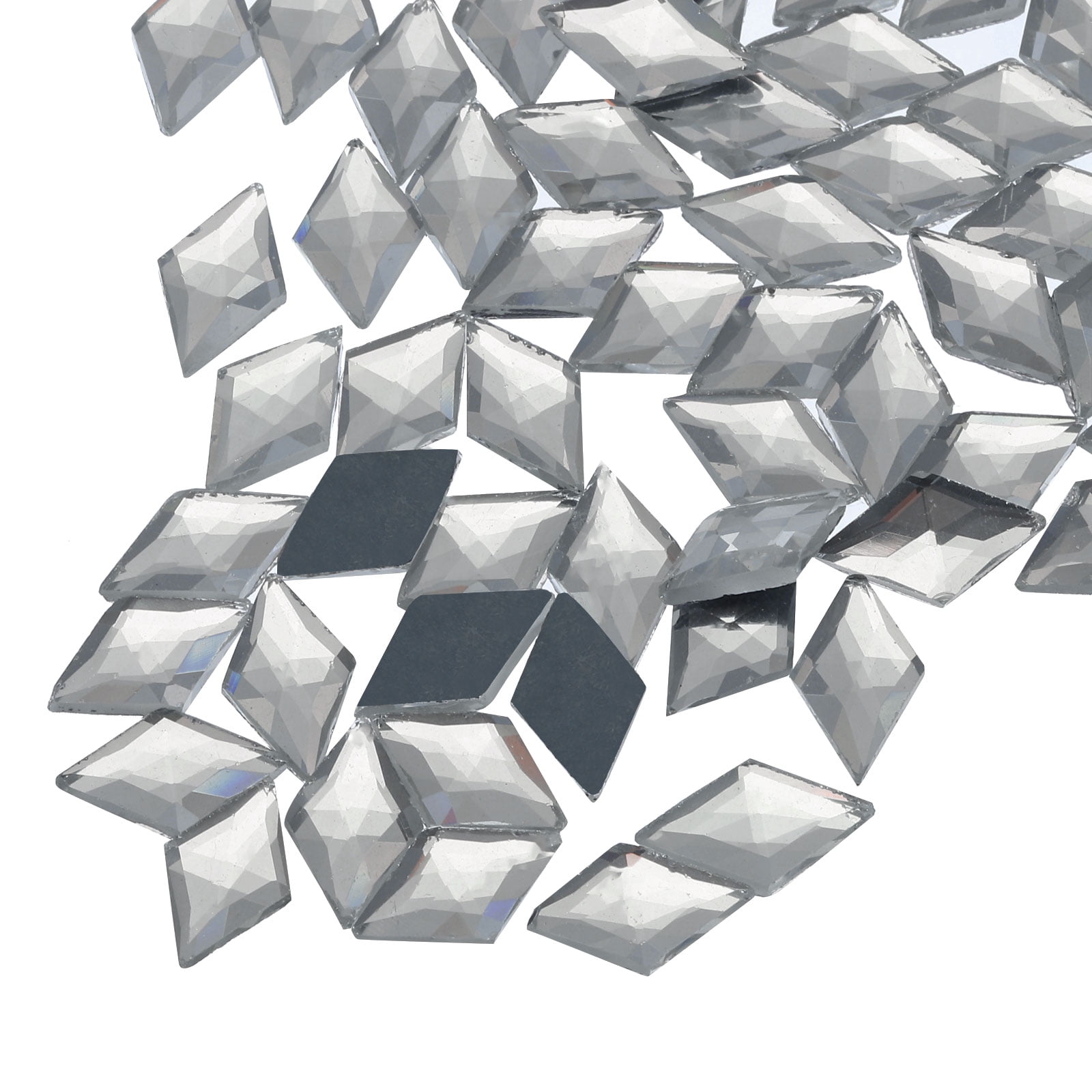 Uxcell Acrylic Flat Back Diamond Gems 18x11mm Artificial Rhinestones ...
