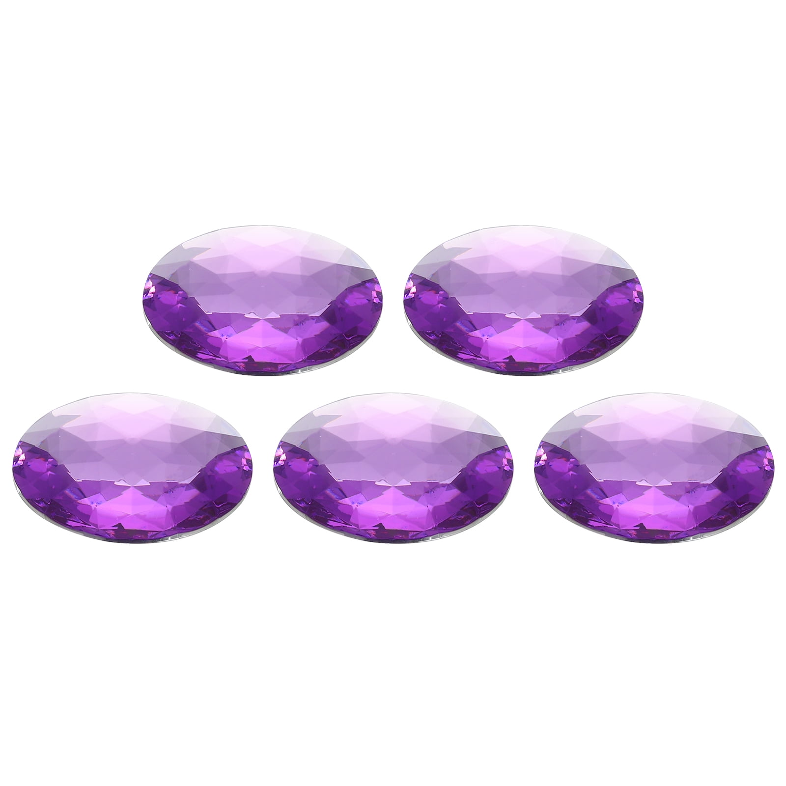 Uxcell Acrylic Flat Back Rhinestones 5Pcs 2 Inch Round Artificial ...