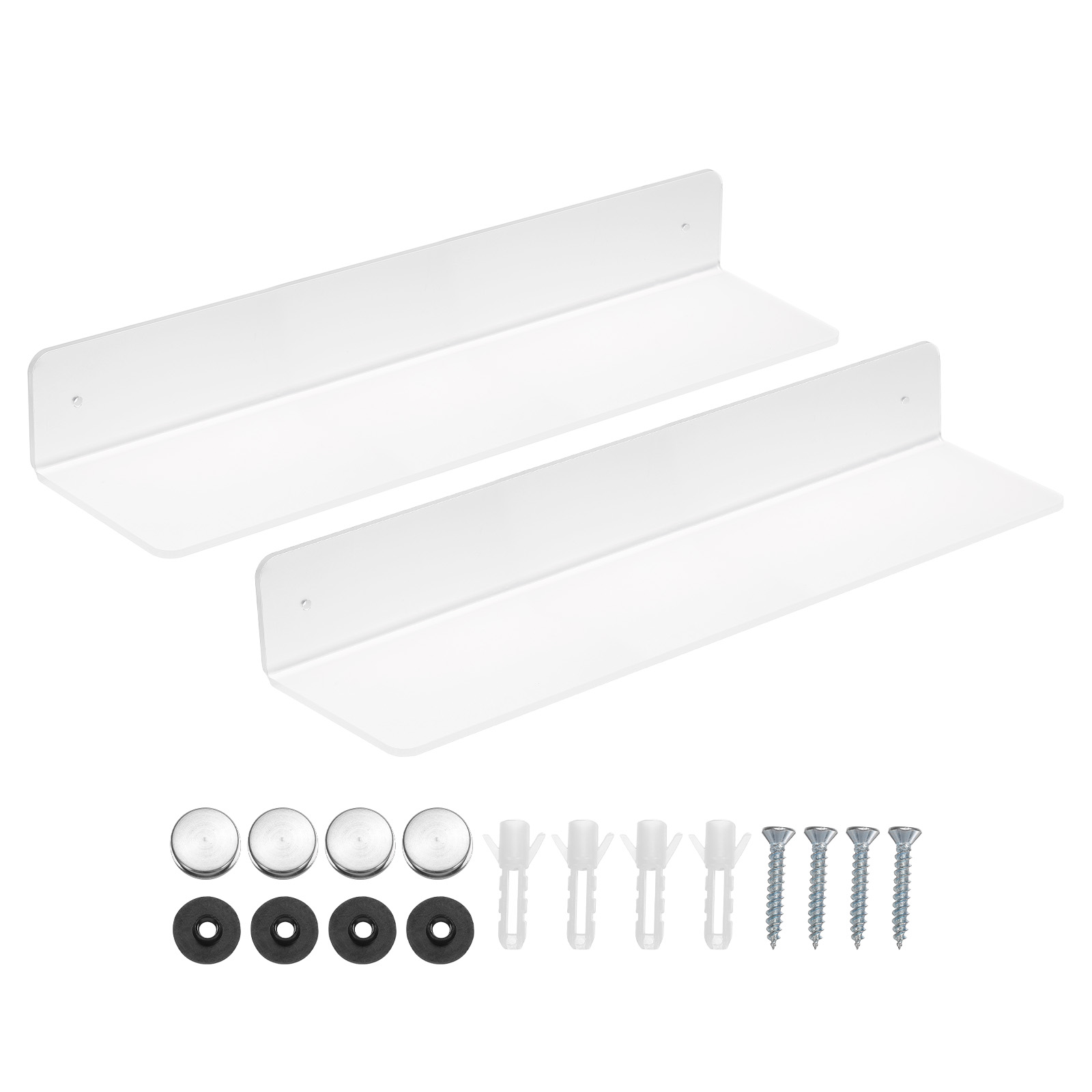 Uxcell Acrylic Floating Shelf 15.75 x 3.94 Inch Floating Wall Mounted ...