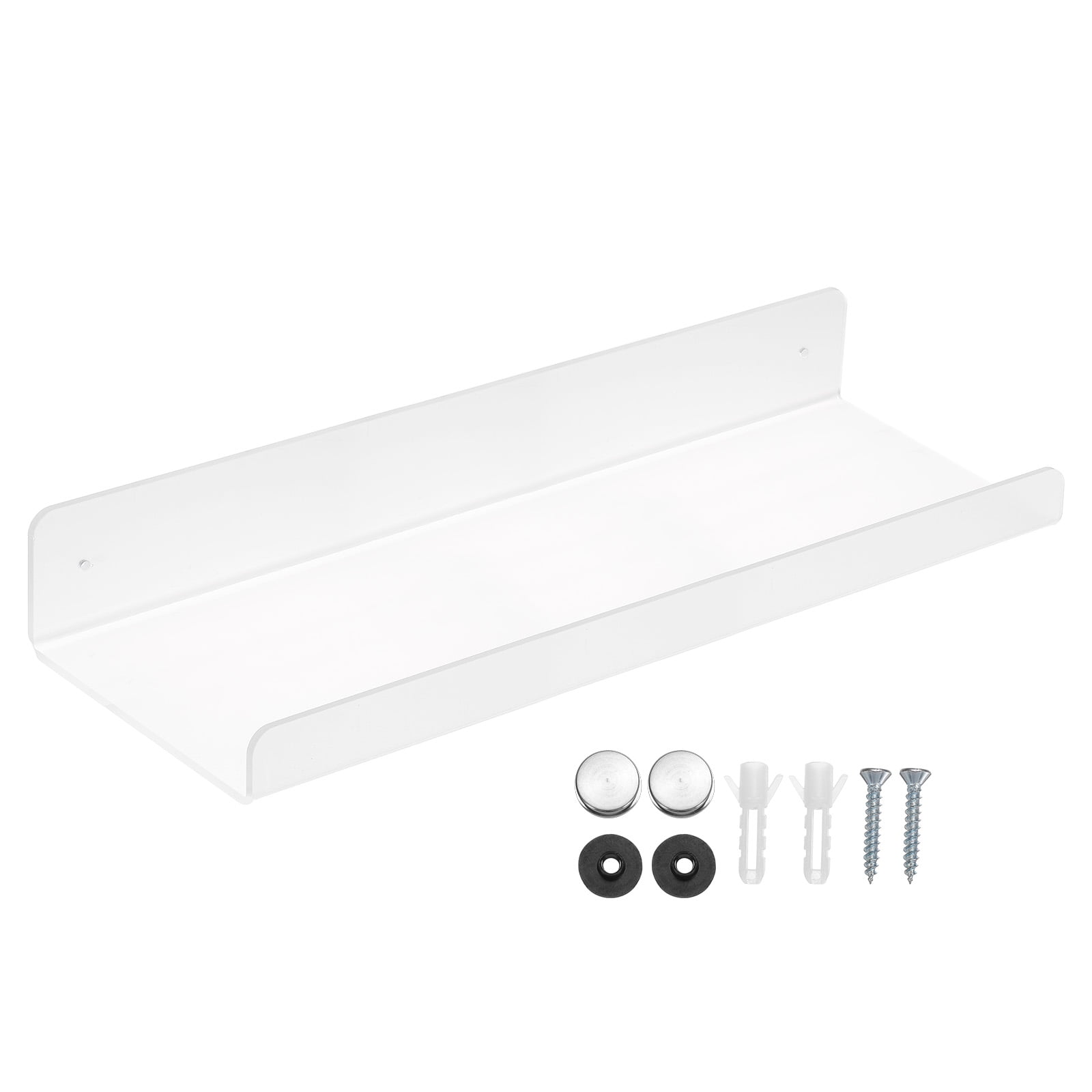 Uxcell Acrylic Floating Shelf 15.75 x 5.91 Inch Floating Wall Mounted ...