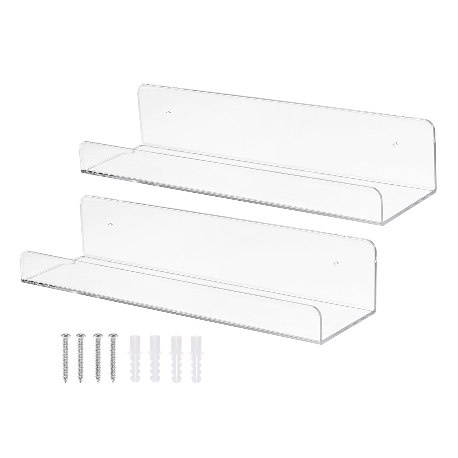 Uxcell Acrylic Floating Shelf 15 x 4.0 Inch Floating Wall Mounted ...