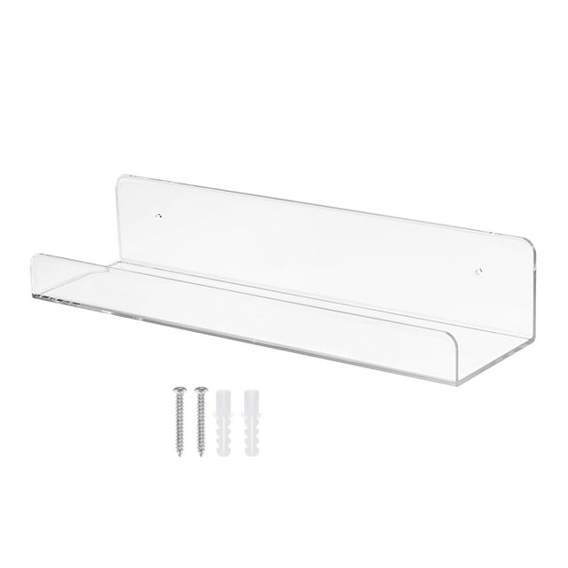 Uxcell Acrylic Floating Shelf 15 x 4.0 Inch Floating Wall Mounted ...